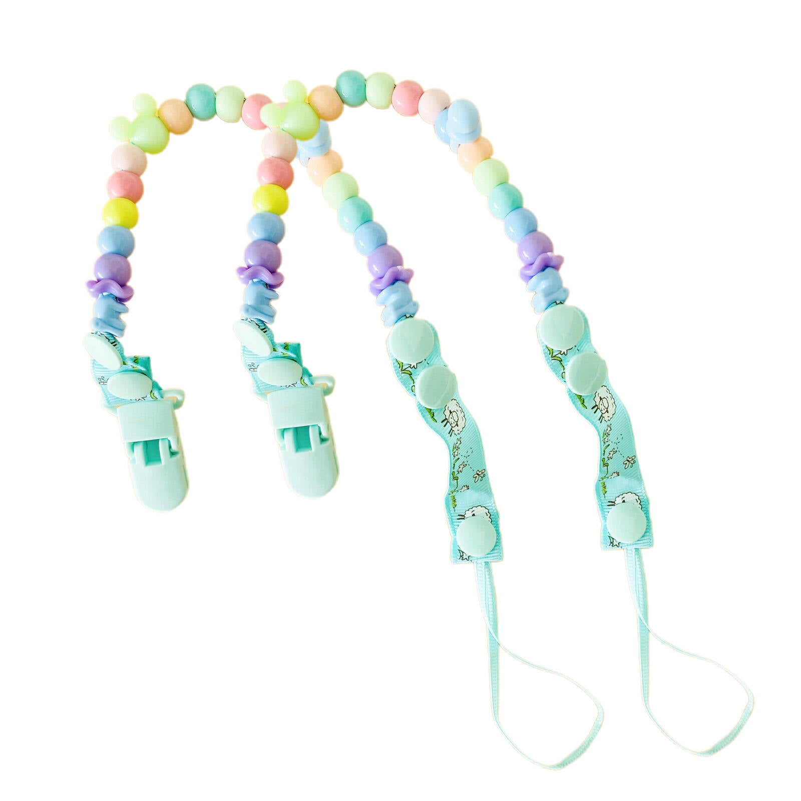 TELOLY 2 Pcs Pacifier Clip Cartoon Design Mam Pacifier Clip Multiple ...