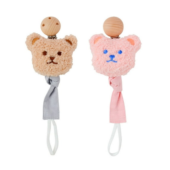 TELOLY 2 Pcs Pacifier Clip Double-Sided Pattern Pacifier Holder ...