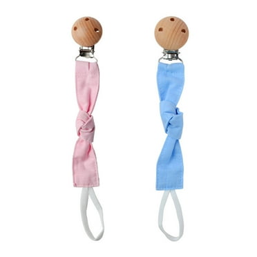 TELOLY 2 Pcs Pacifier Clip Double-Sided Pattern Pacifier Holder ...