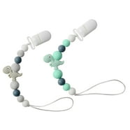 Food Grade Silicone Pacifier Chain - No Sharp Edges - Baby Infant ...