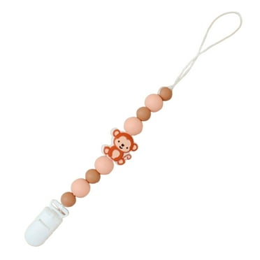 TELOLY 2 Pcs Pacifier Clip Double-Sided Pattern Pacifier Holder ...