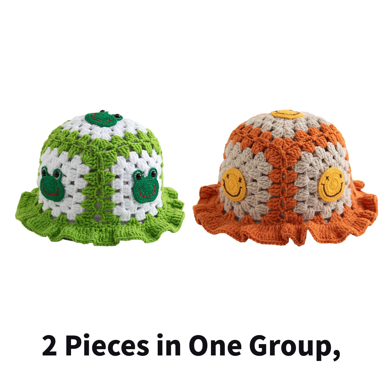 TELOLY 2 Pcs Womens Hats,Match with Ruffles Bucket Hats for Woman,Both ...