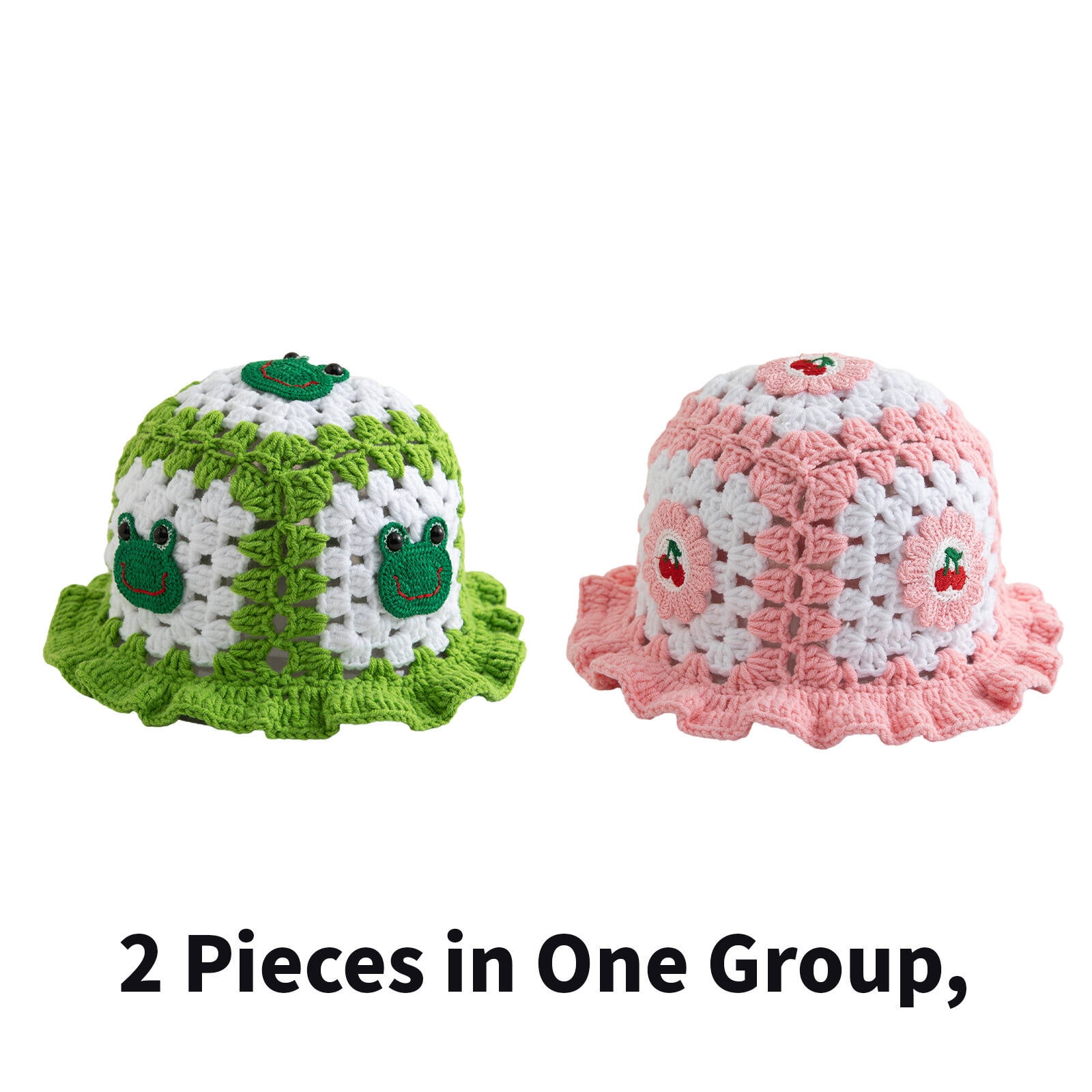 TELOLY 2 Pcs Womens Hats,Match with Ruffles Bucket Hats for Woman,Both ...