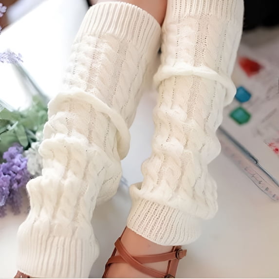 TELOLY 2026 New 1 Pair Knit Winter Thermal Warm Leg Warmers-Long Socks ...