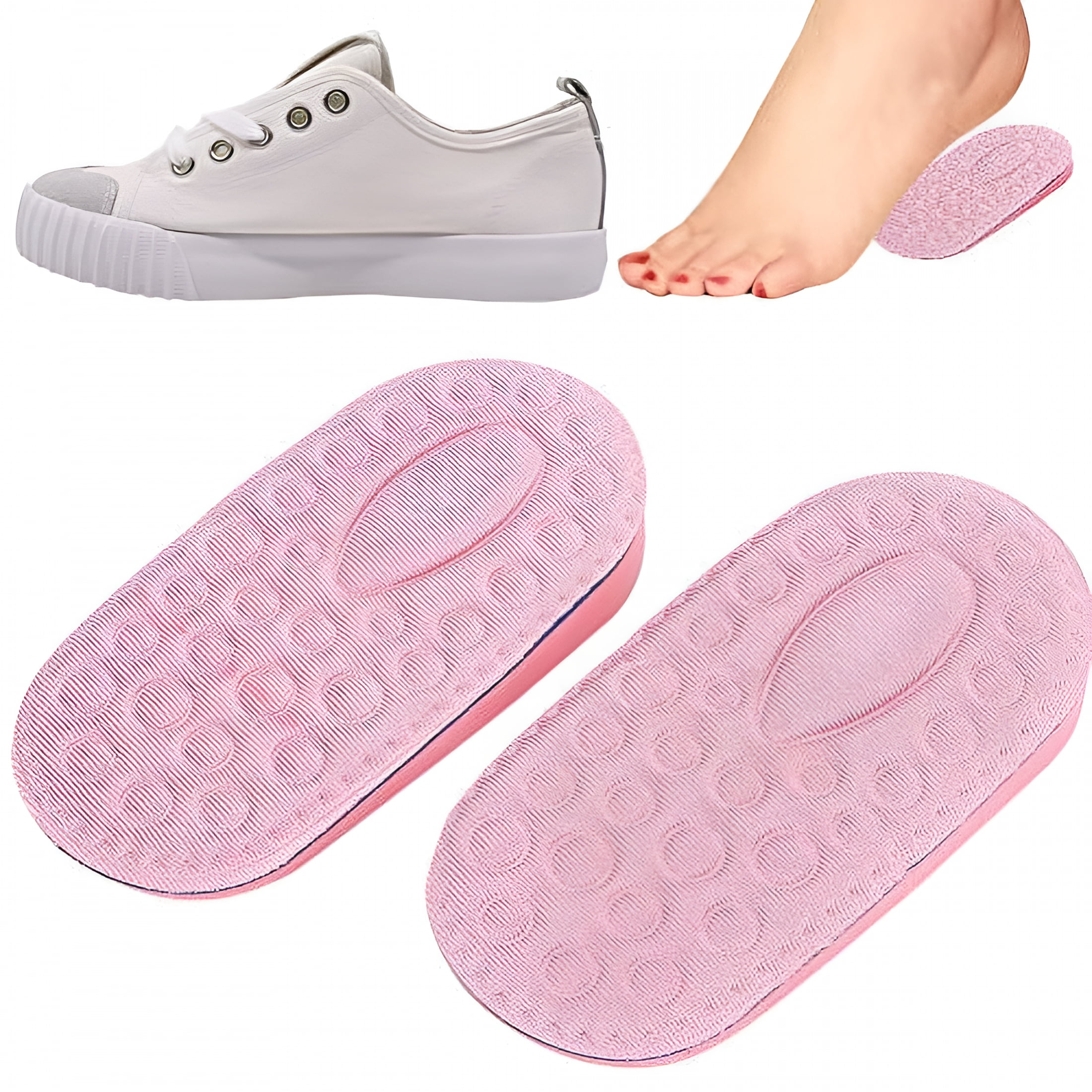 TELOLY 2026 New 2 Pairs Height Increase Insoles for Women,1/2 Inch Soft ...