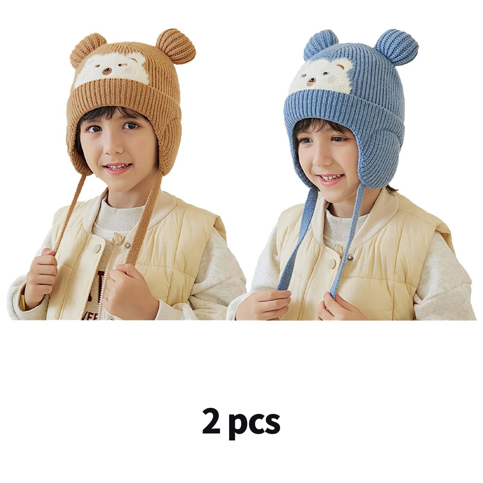 TELOLY 2026 New 2 Pcs Toddler Hat Trendy Baby Hats Ear Protection ...