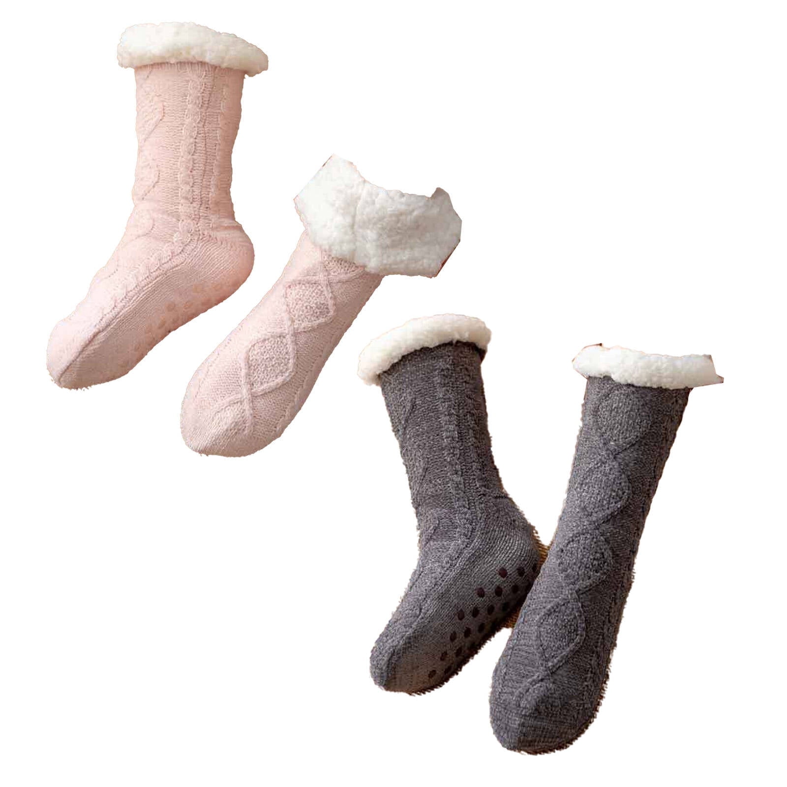 TELOLY 2026 New 2Pairs Socks Thickened Acrylic Fuzzy Socks Comfortable ...