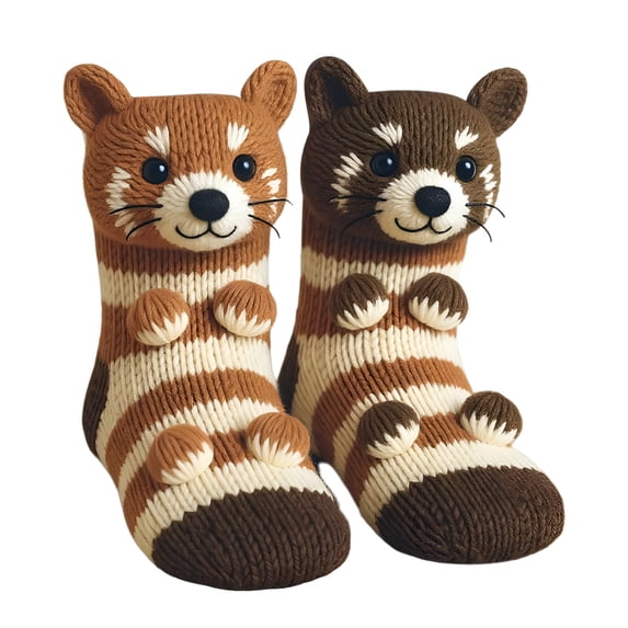 TELOLY 2026 New 3D Knit Animal Socks, Animal Socks Hand Crocheted ...