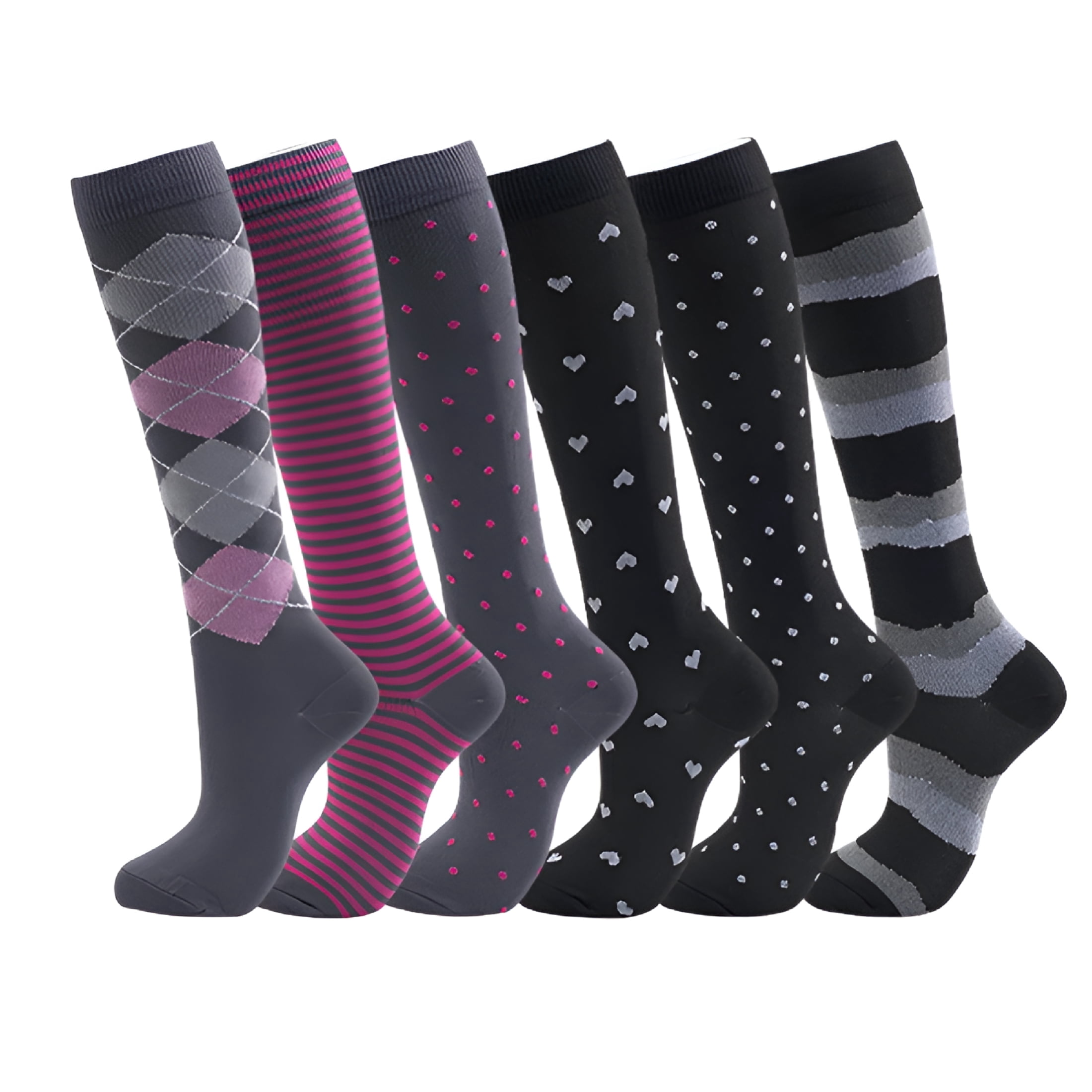 TELOLY 2026 New 6 Pairs Women'S Warm Knee High Socks Winter Sweat ...
