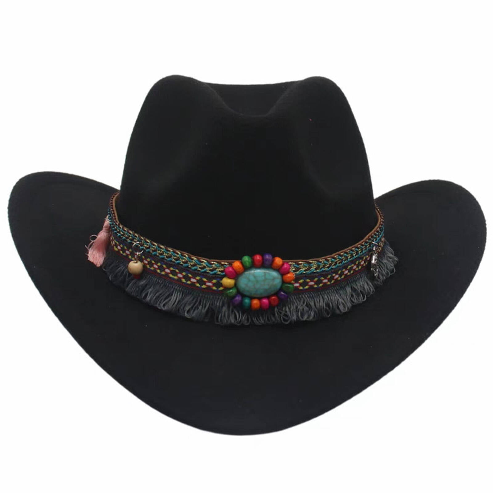 TELOLY 2026 New Cowboy Hat,Ethnic Style Cowgirl Hat,Flared Dance Safari ...