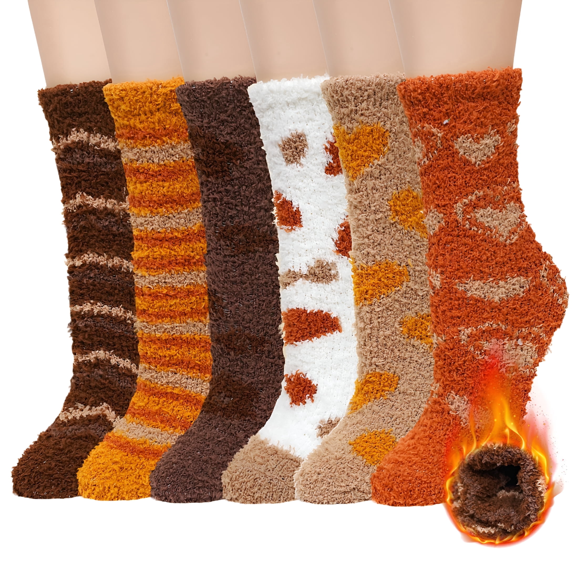 TELOLY 2026 New Fuzzy Socks for Women, Cozy Fluffy Winter Warm Slipper ...