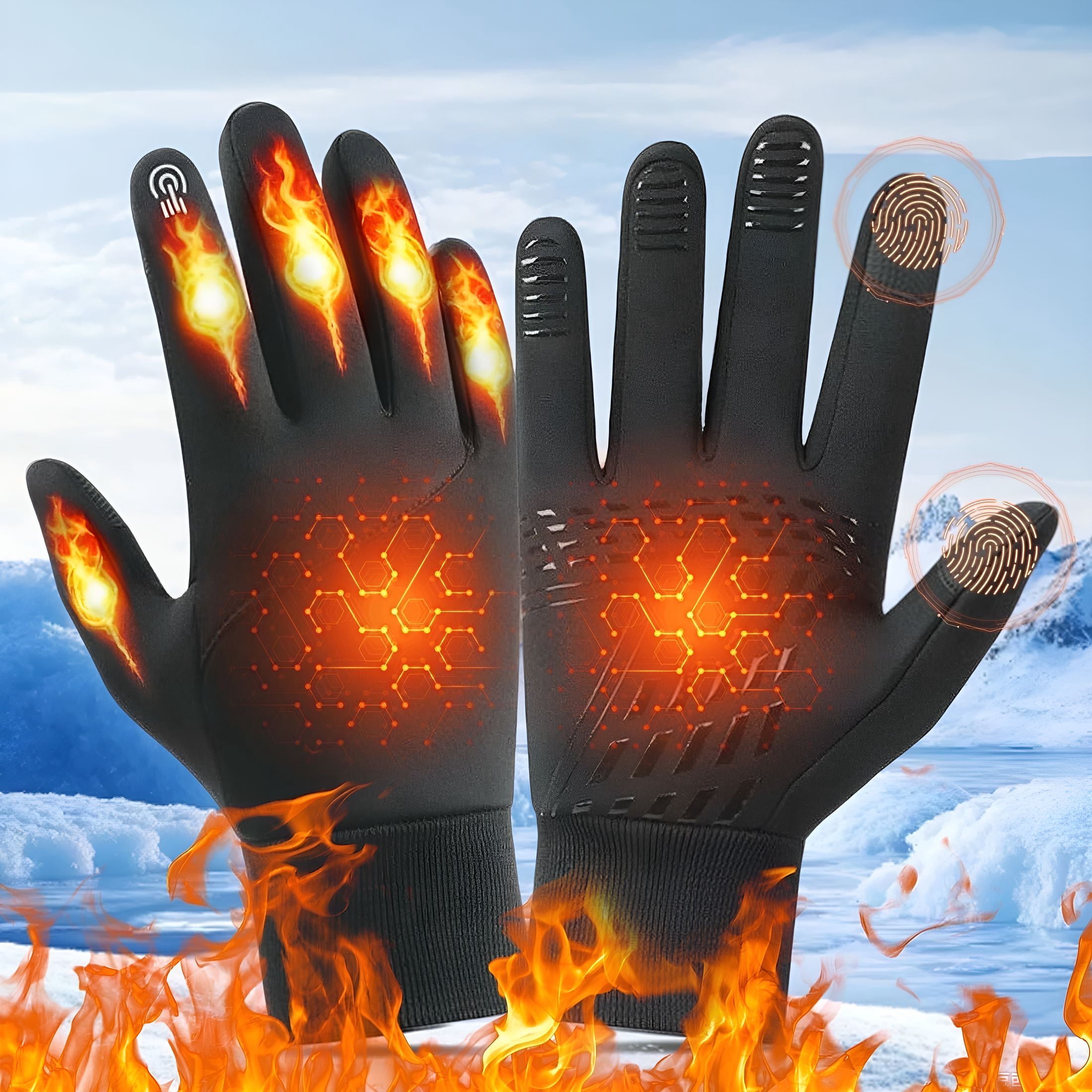 TELOLY 2026 New Heated Gloves for Men Women,Winter Heated Gloves Mitten ...