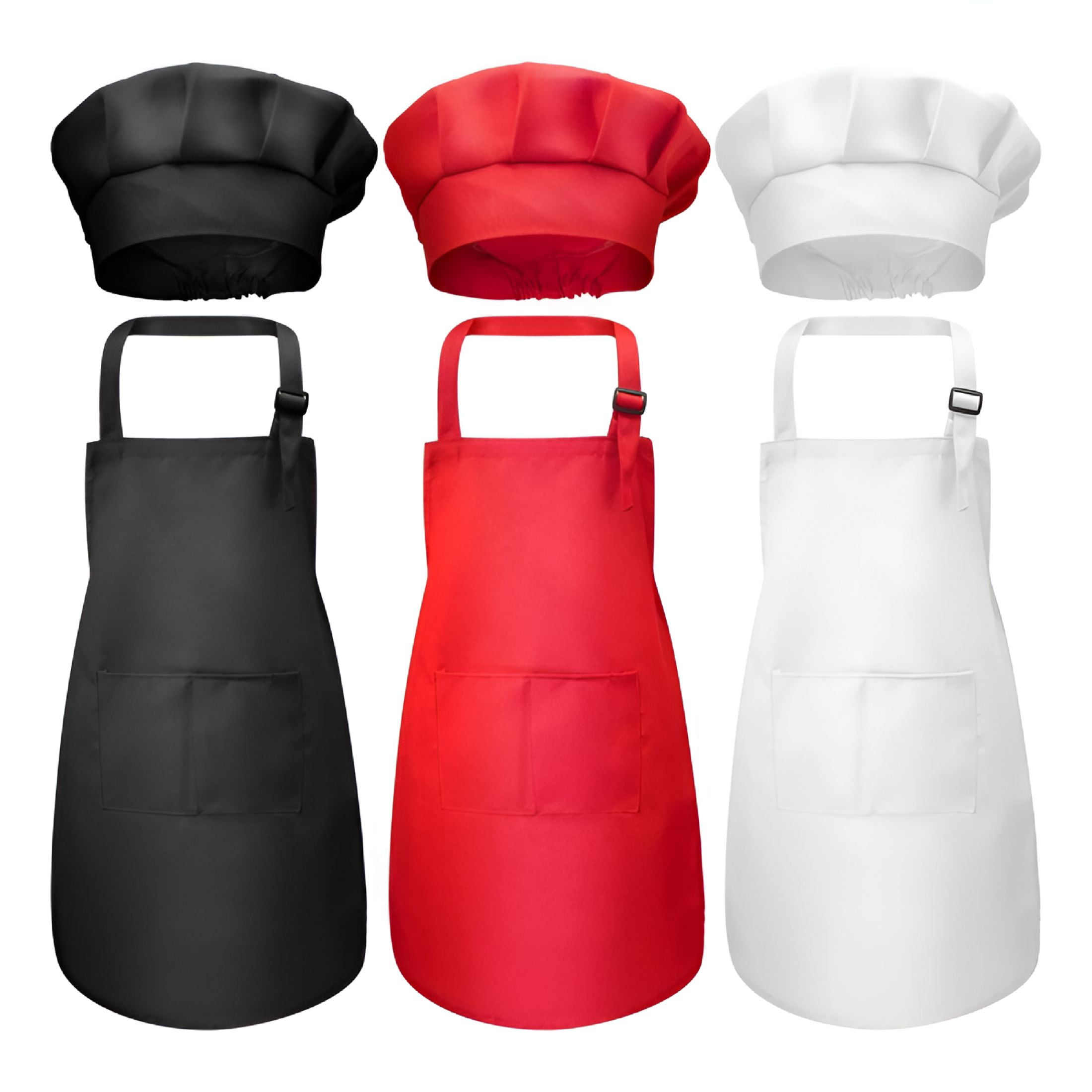 TELOLY 2026 New Kid'S Apron with Chef Hat Set (3 Sets),Children’S Bib ...