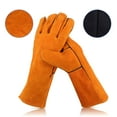 TELOLY 2026 New Welders Gauntlet Welding Gloves Cowhide Leather Fire ...