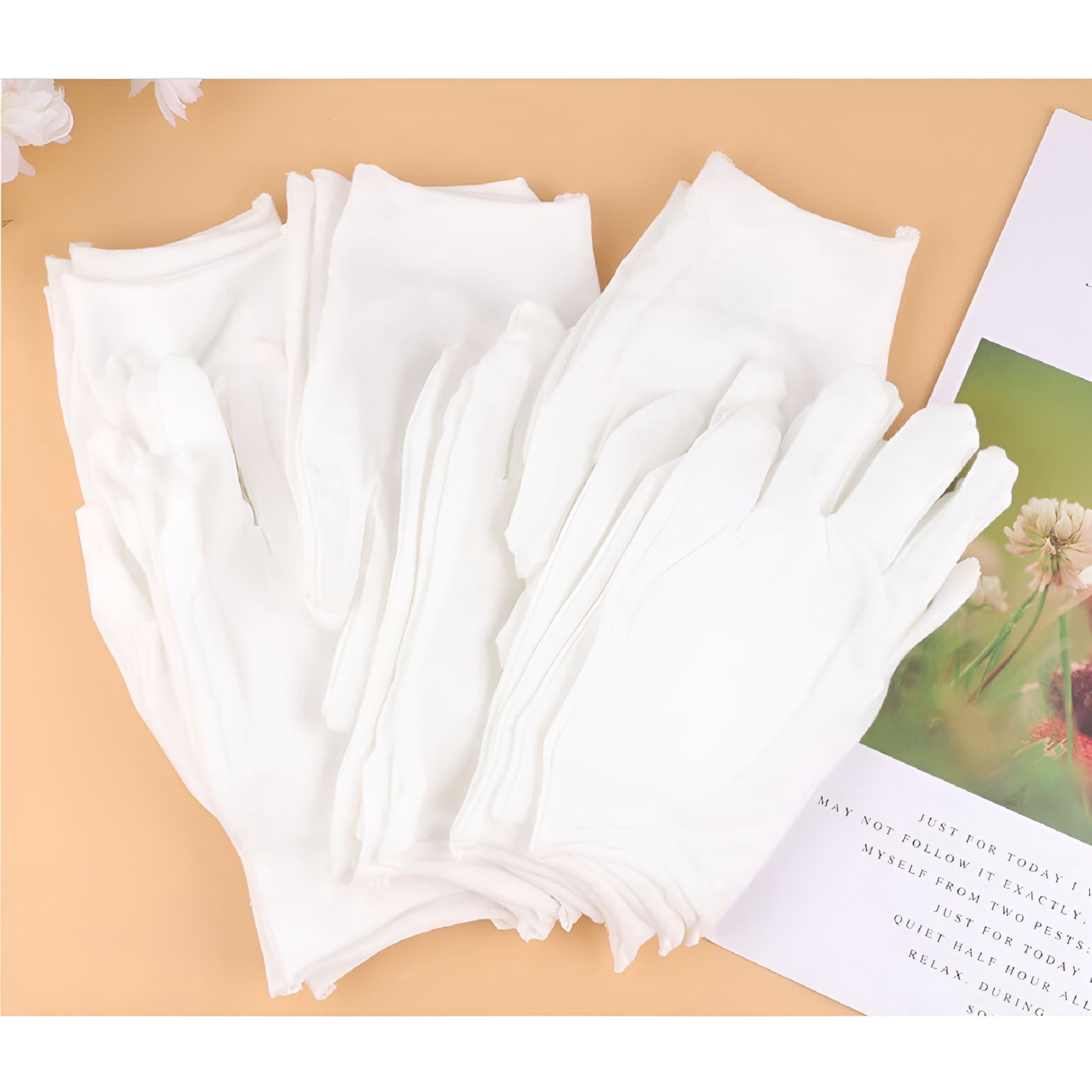 TELOLY 2026 New Work Gloves Men'S Cotton White Gloves for Eczema,Dry ...