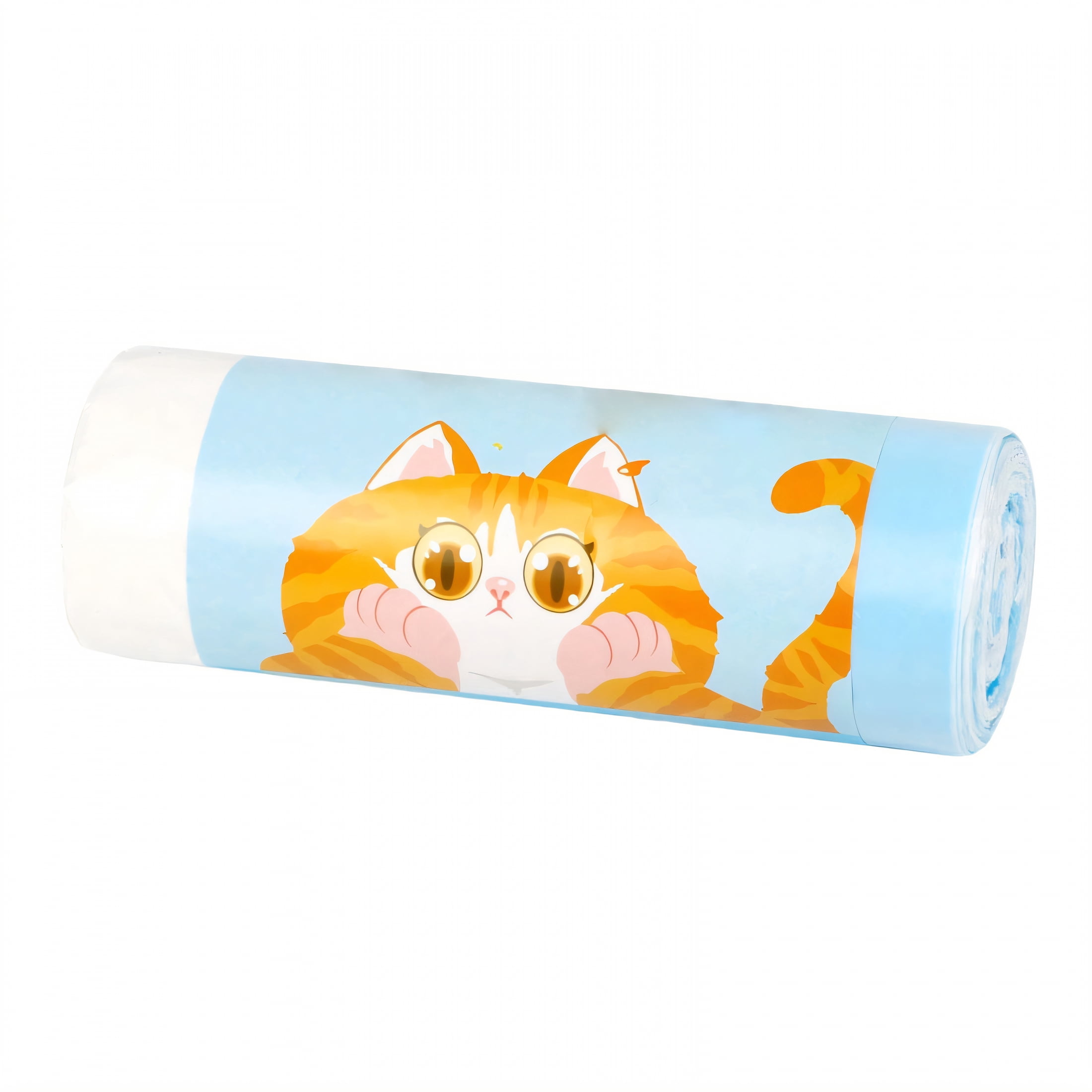 TELOLY 20Pcs Cat Litter Bags,Flat Mouth Structure Cat Poop Bags,High ...