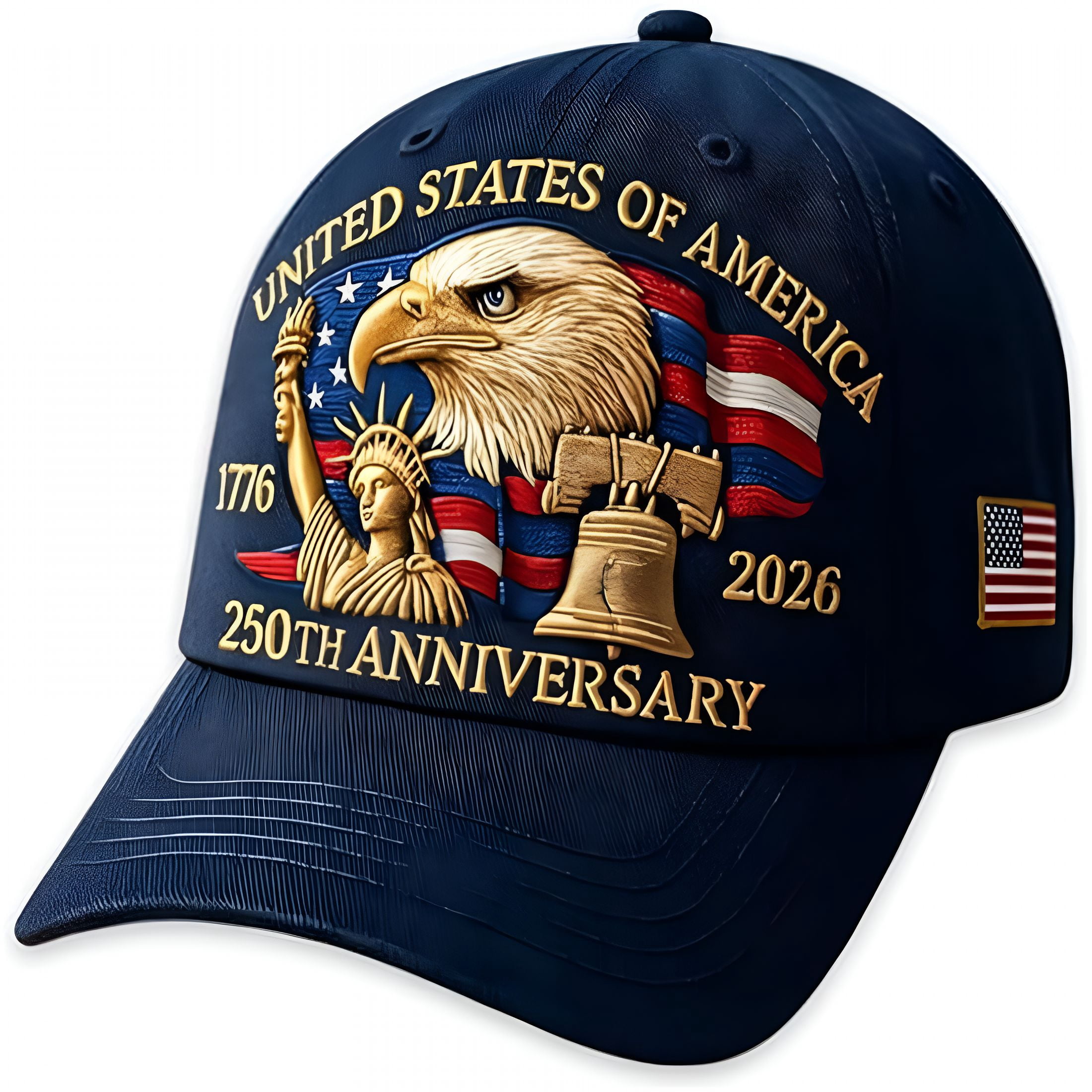 TELOLY 250th Anniversary USA Hat The Statue Of Liberty & The Bald Eagle ...