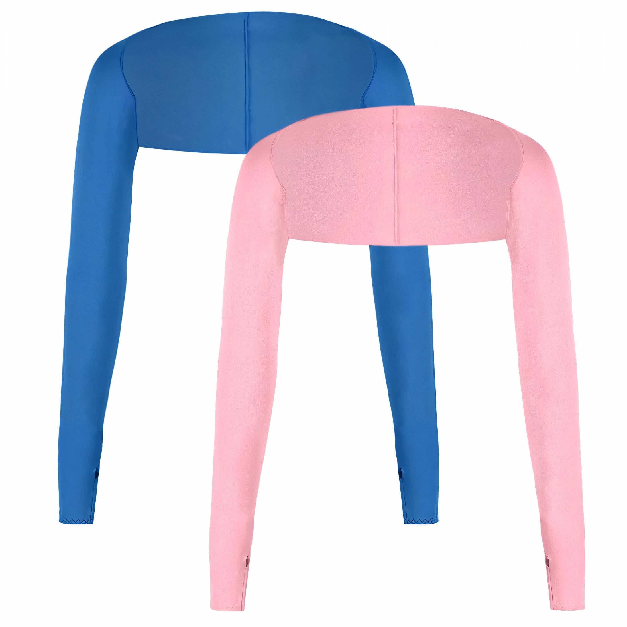 TELOLY 2Pairs Arm Sleeves,Ice Silk Cool UPF50+ Polyester Sleeves to ...