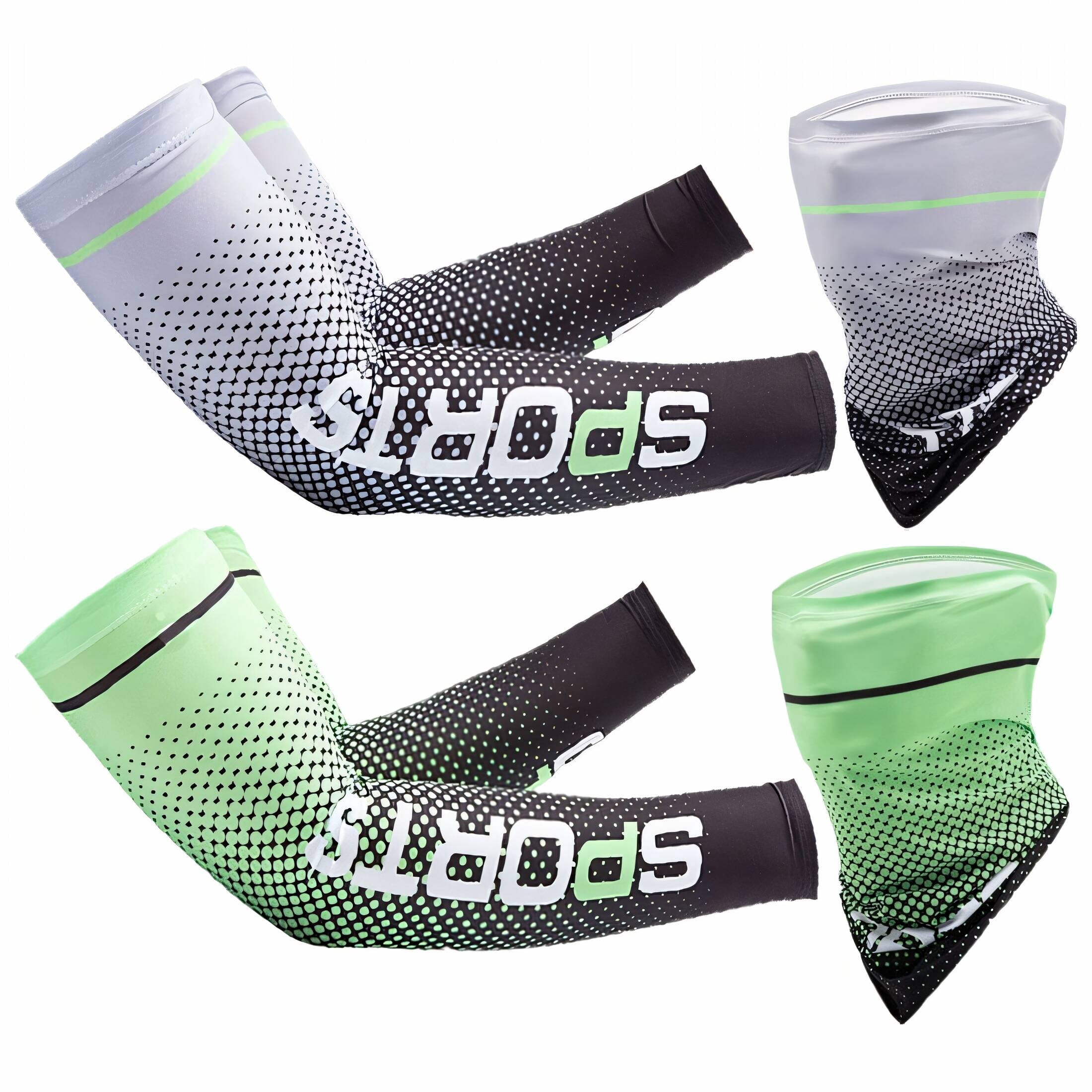 TELOLY 2Pairs Arm Sleeves,Ice Silk Feel UPF50+ Polyester Mangas Para El ...