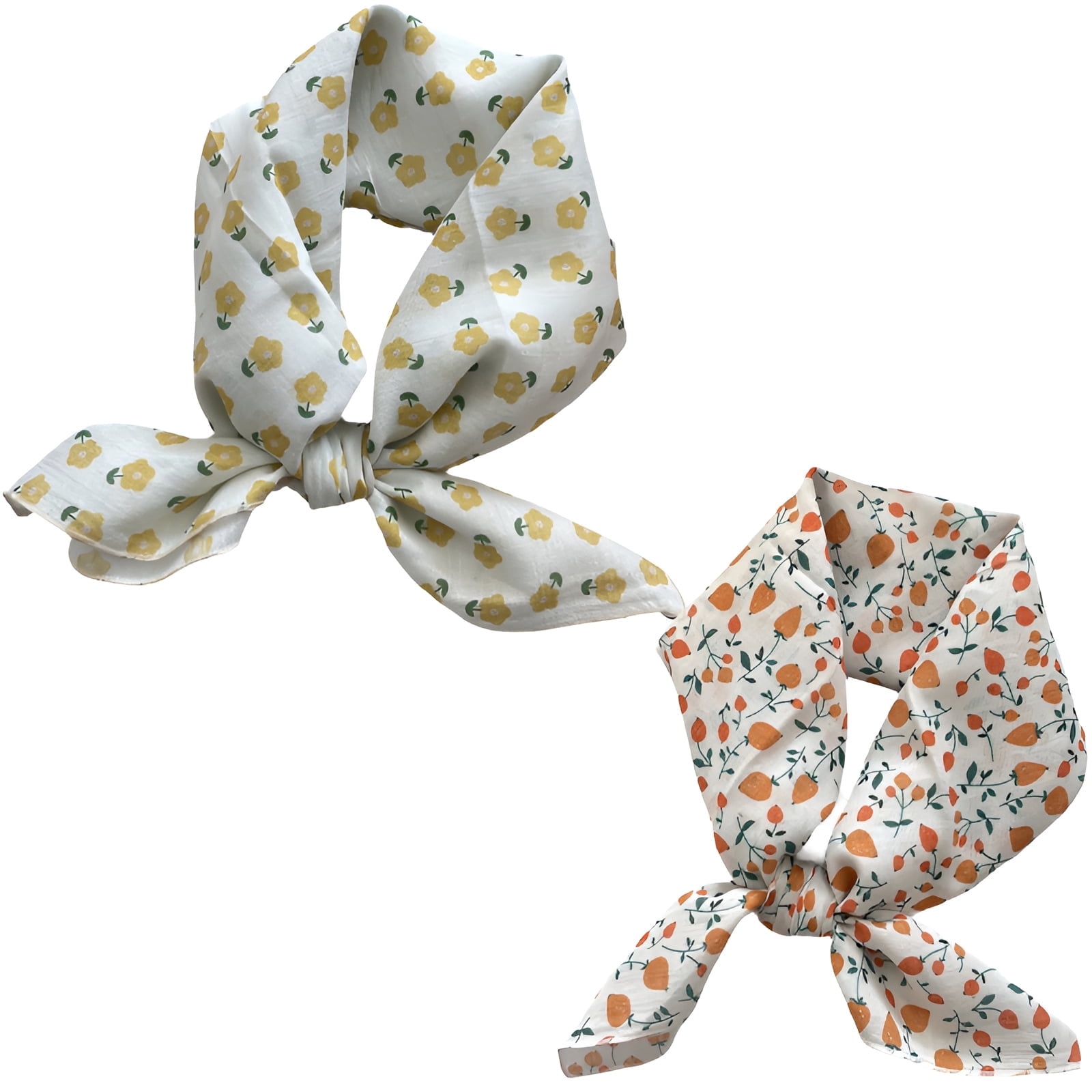TELOLY 2Pcs Bandanas for Women,Kidney Flower Yellow Bandana,Fresh Sweet ...