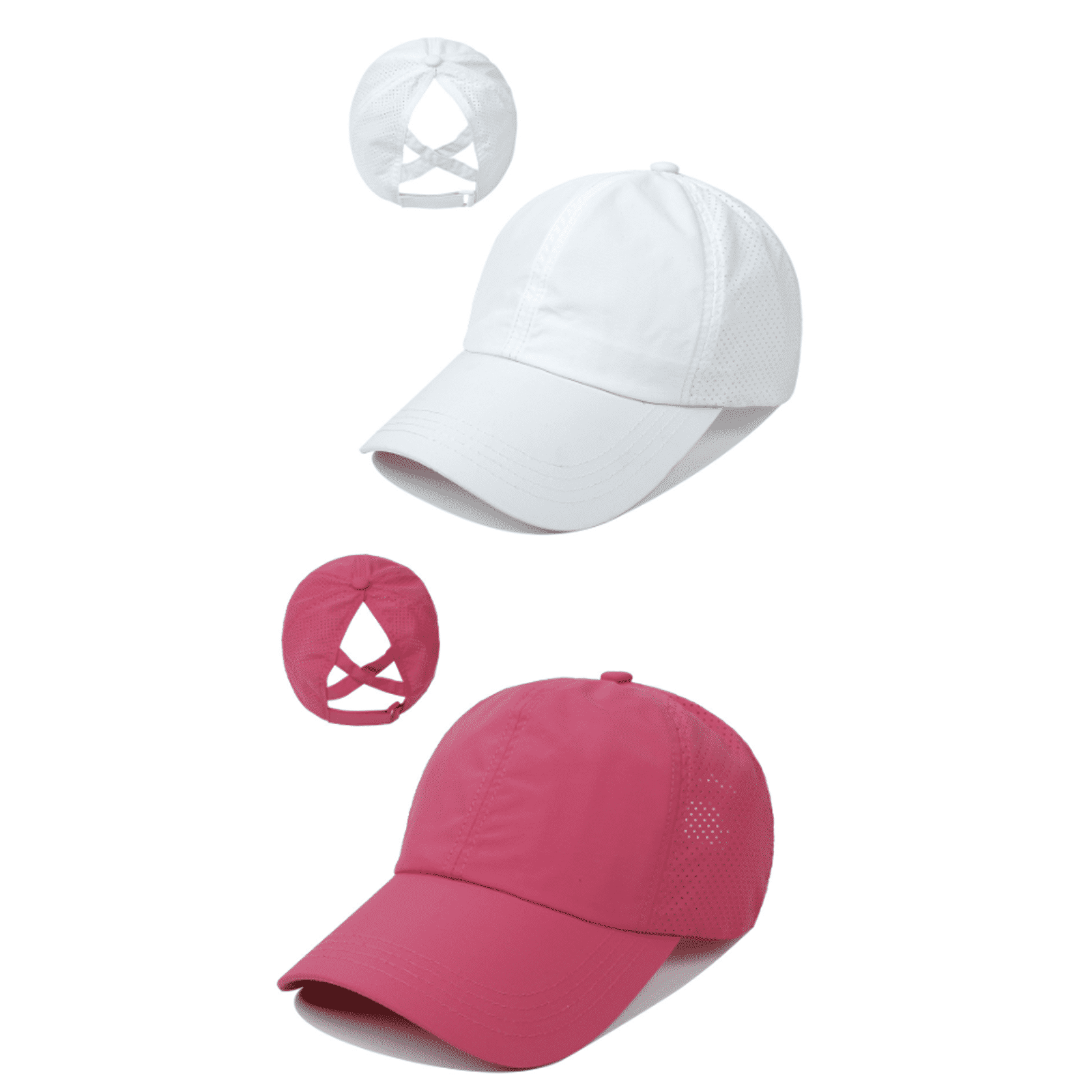 TELOLY 2Pcs Baseball Cap Spring and Summer Solid Colors Trucker Hat ...