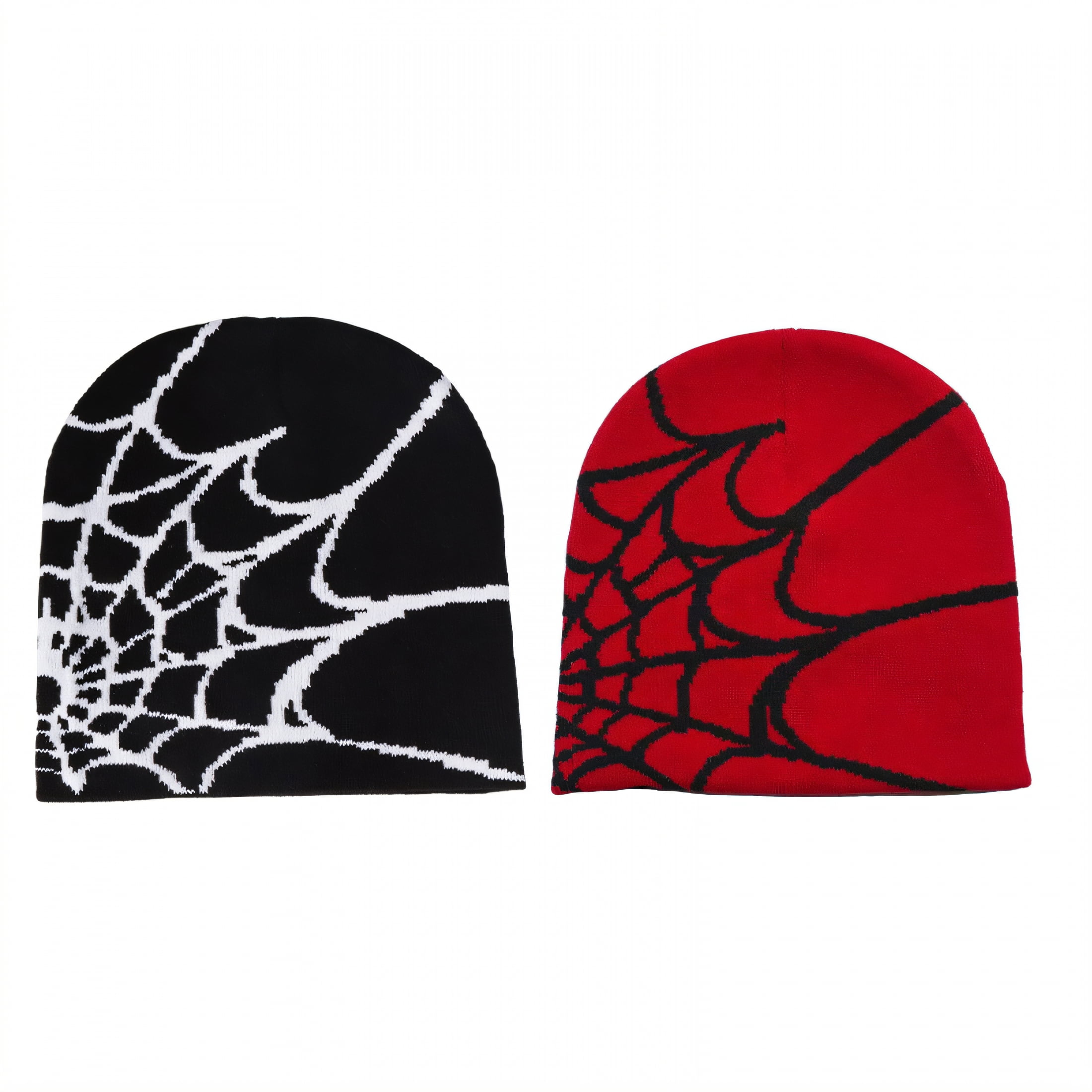 TELOLY 2Pcs Beanies Hats Men,Thick Knitted Material Beanies,Spiderweb ...