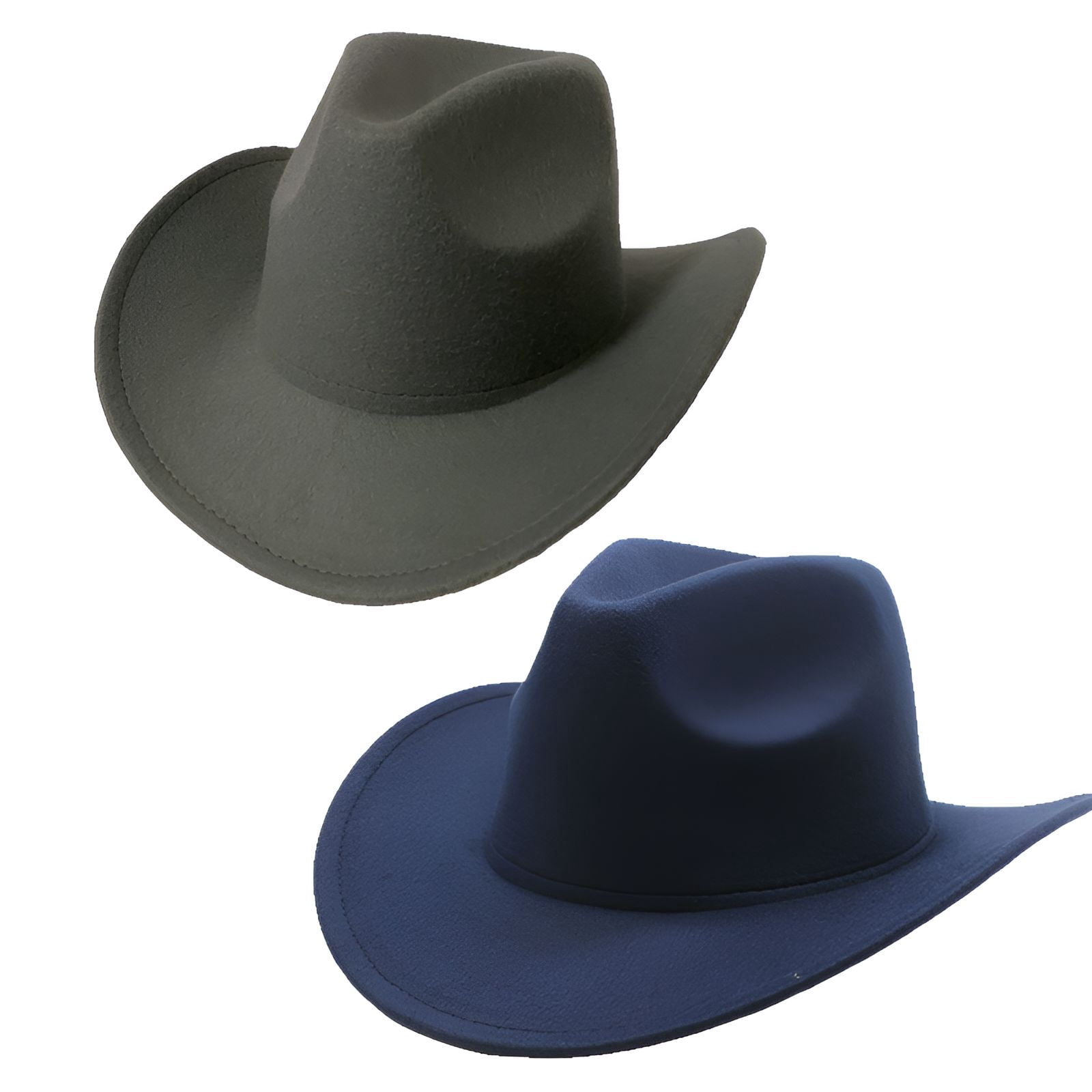 TELOLY 2Pcs Cowboy Hats,Artistic Touch Cowgirl Hats Women,Strong ...