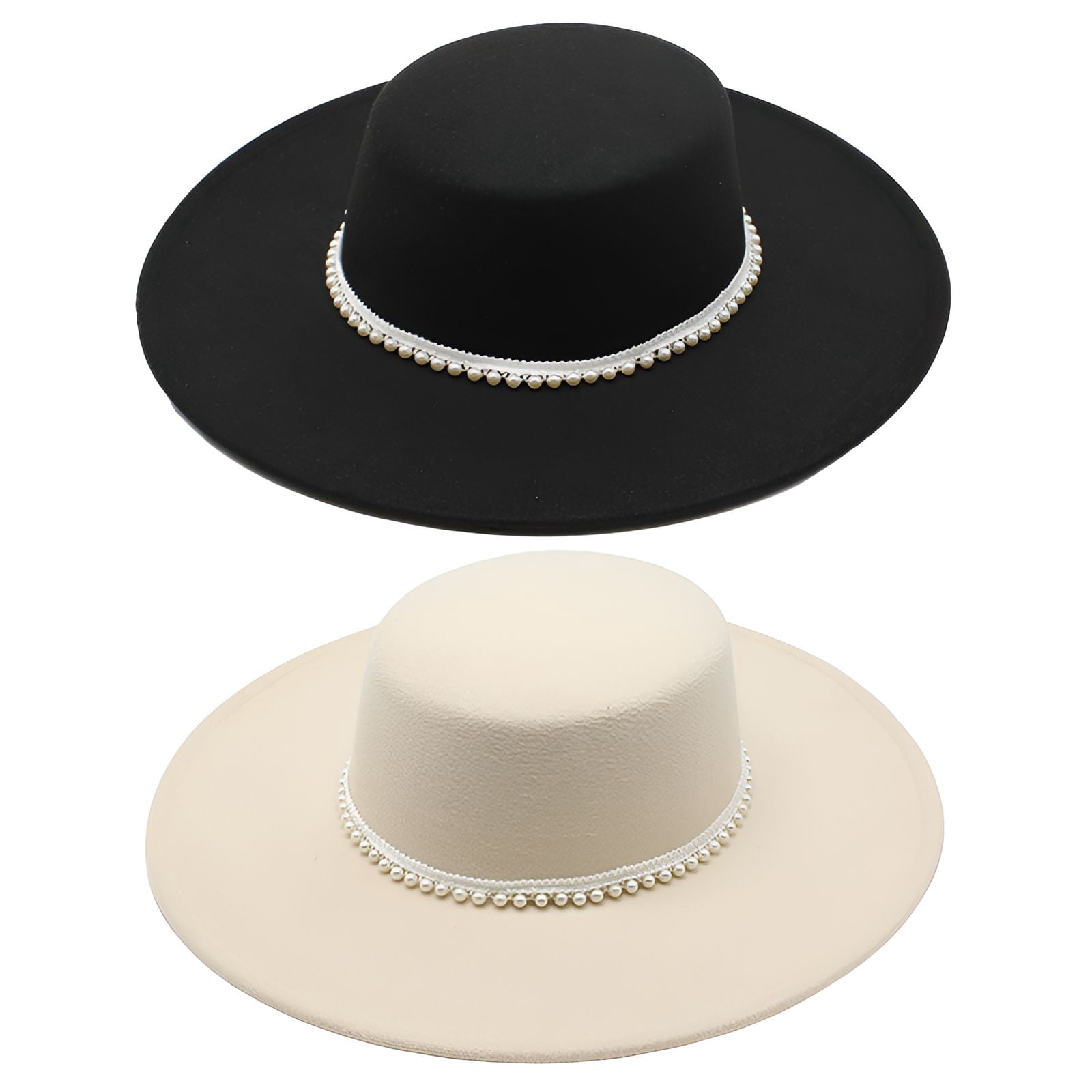 TELOLY 2Pcs Men Hats,Wool Felt Texture Cowboy Hats,Wide Brim Elegance ...