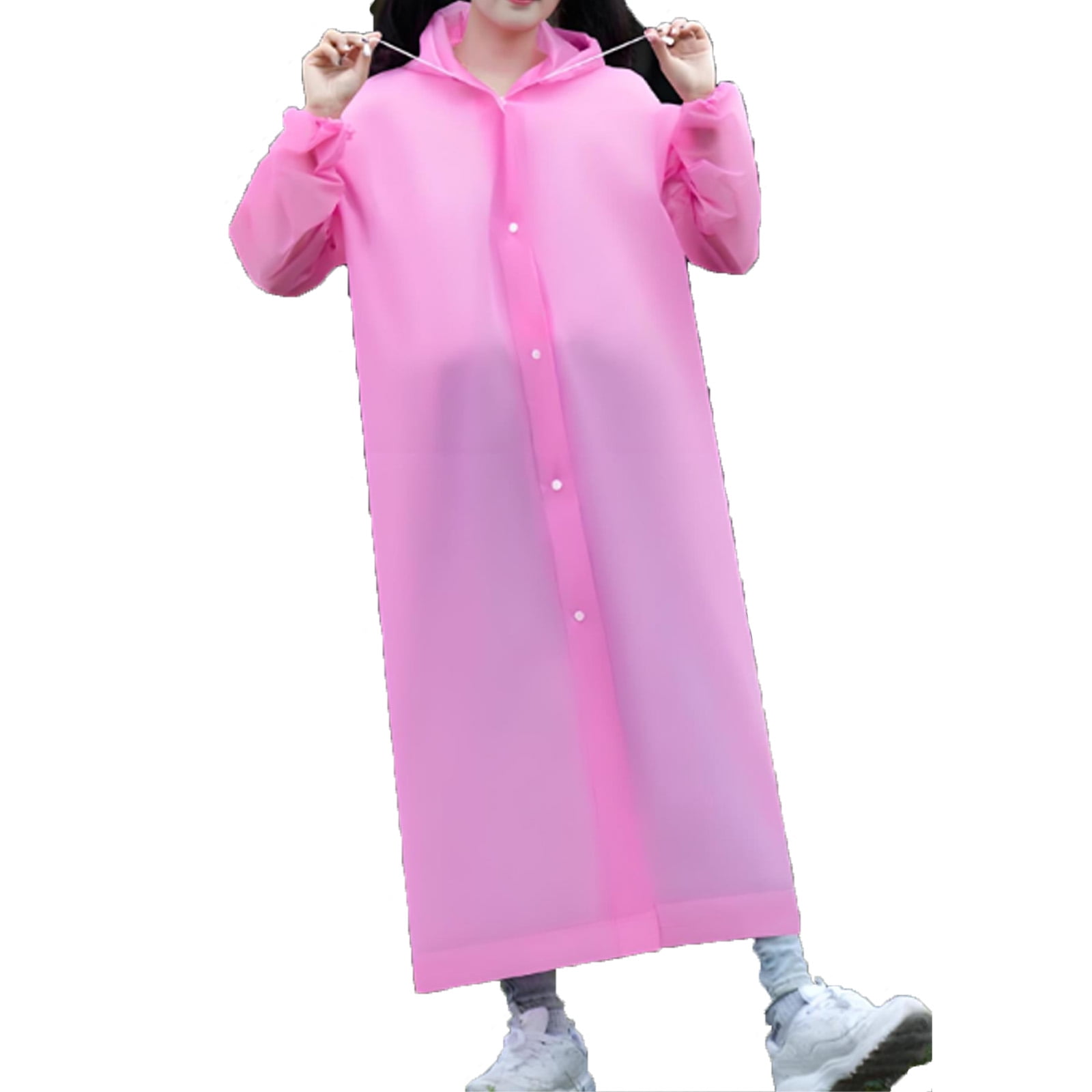 TELOLY 2Pcs Poncho,New EVA Fabric Ponchos Adult,Adjustable Drawstring ...