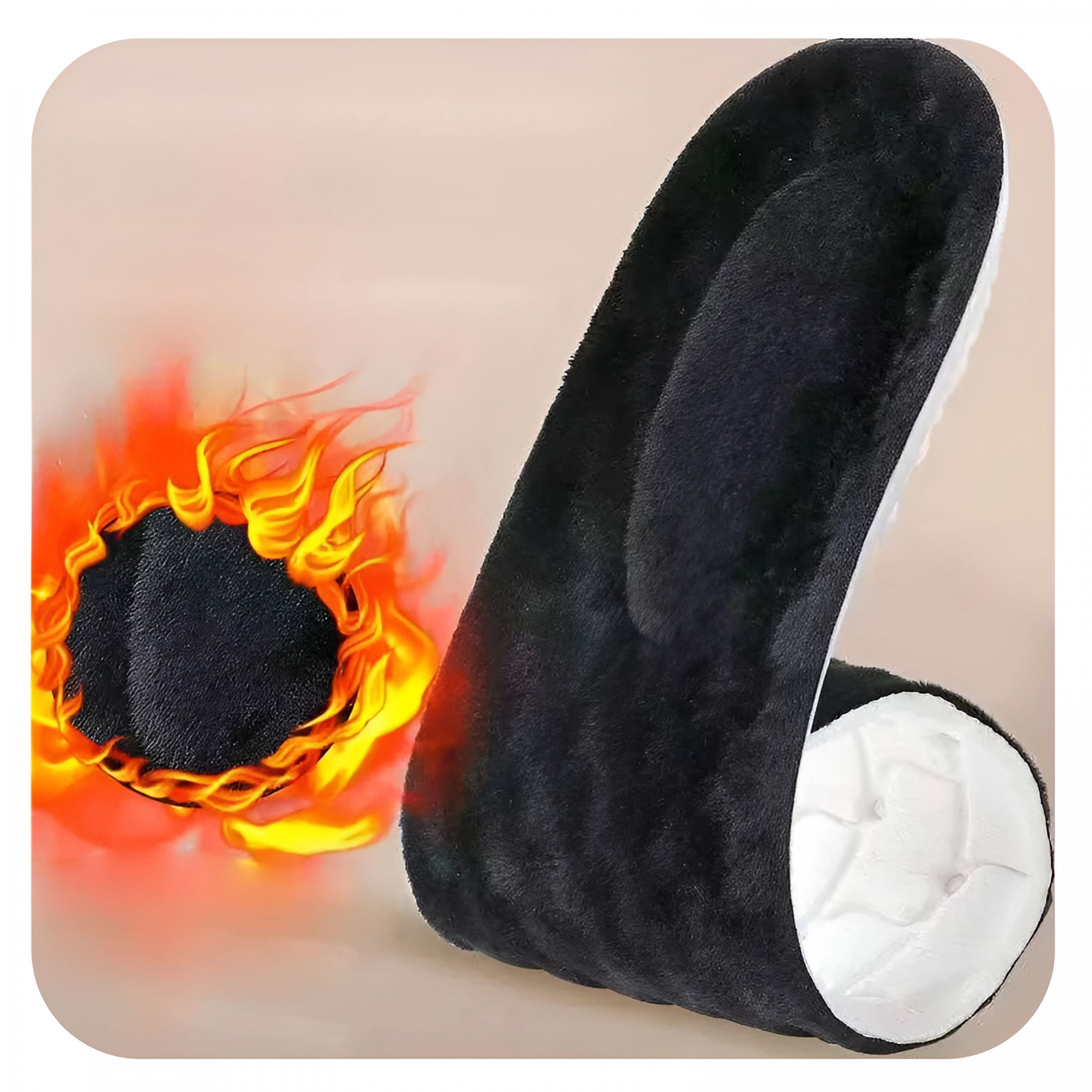 TELOLY 2Pcs Self Heated Thermal Insoles for Feet Winter Warm Wool ...