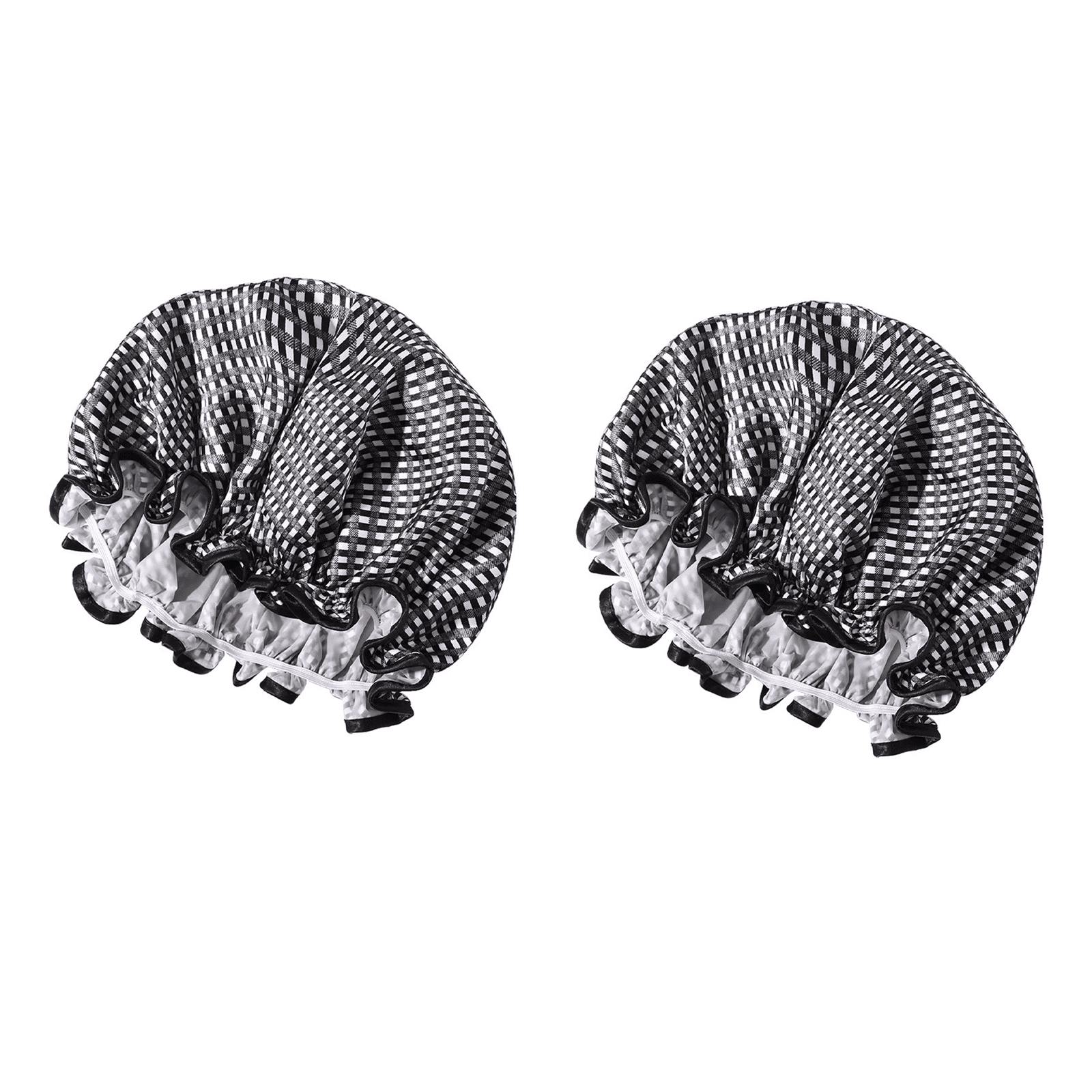 TELOLY 2Pcs Shower Cap Reusable Waterproof,Adjustable Shower Cap for ...