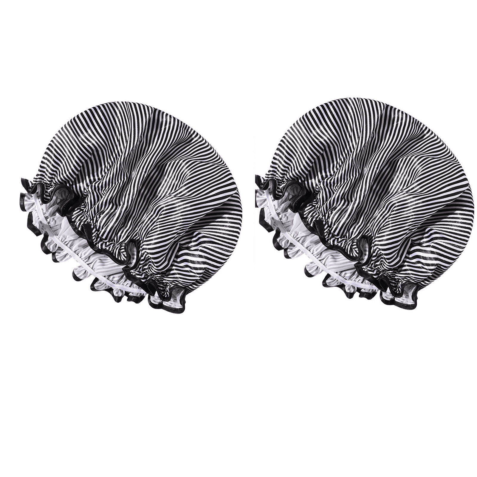 TELOLY 2Pcs Shower Cap Reusable Waterproof,Adjustable Shower Cap for ...
