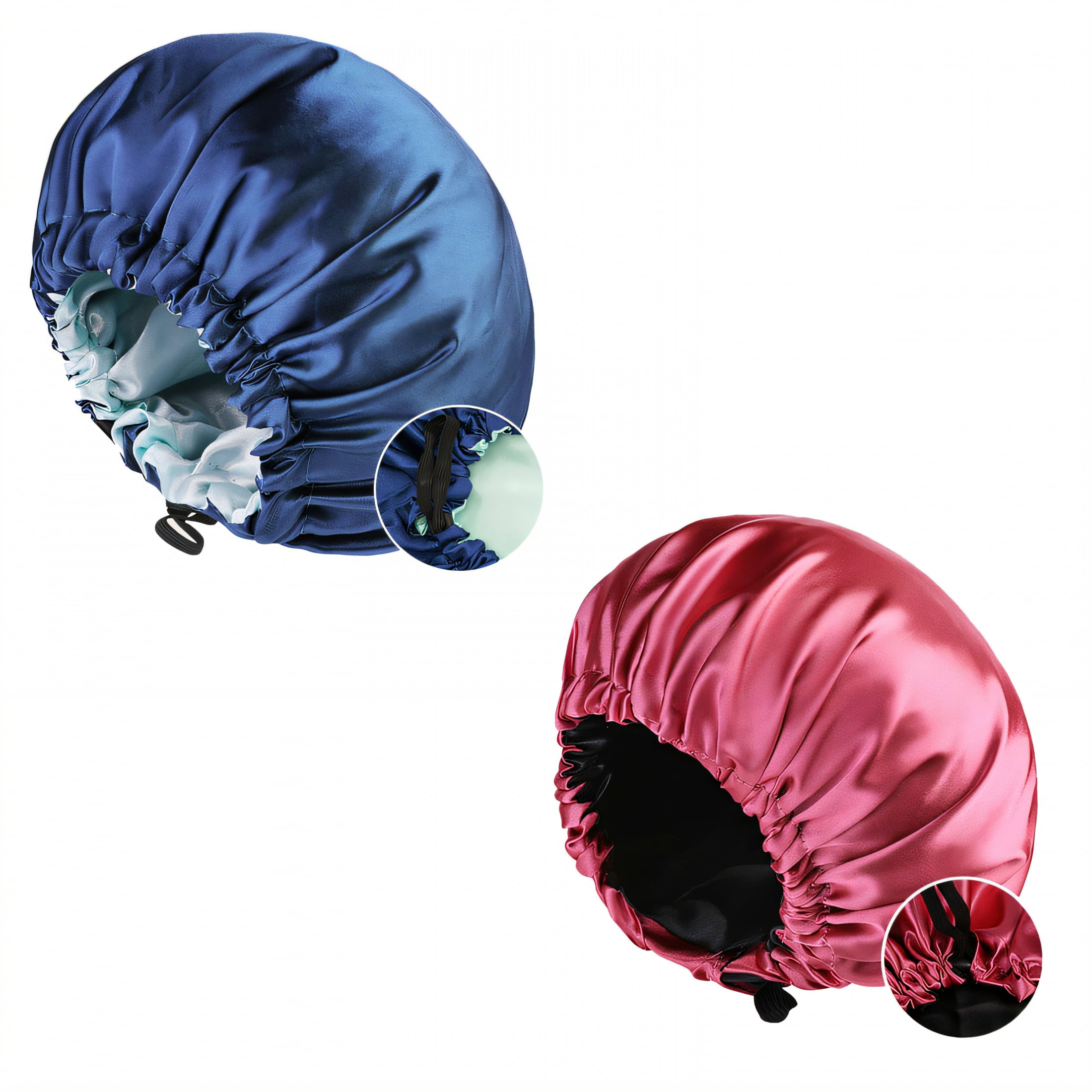 TELOLY 2Pcs Silk Bonnet for Sleeping,Lightweight Portable and Easy to ...
