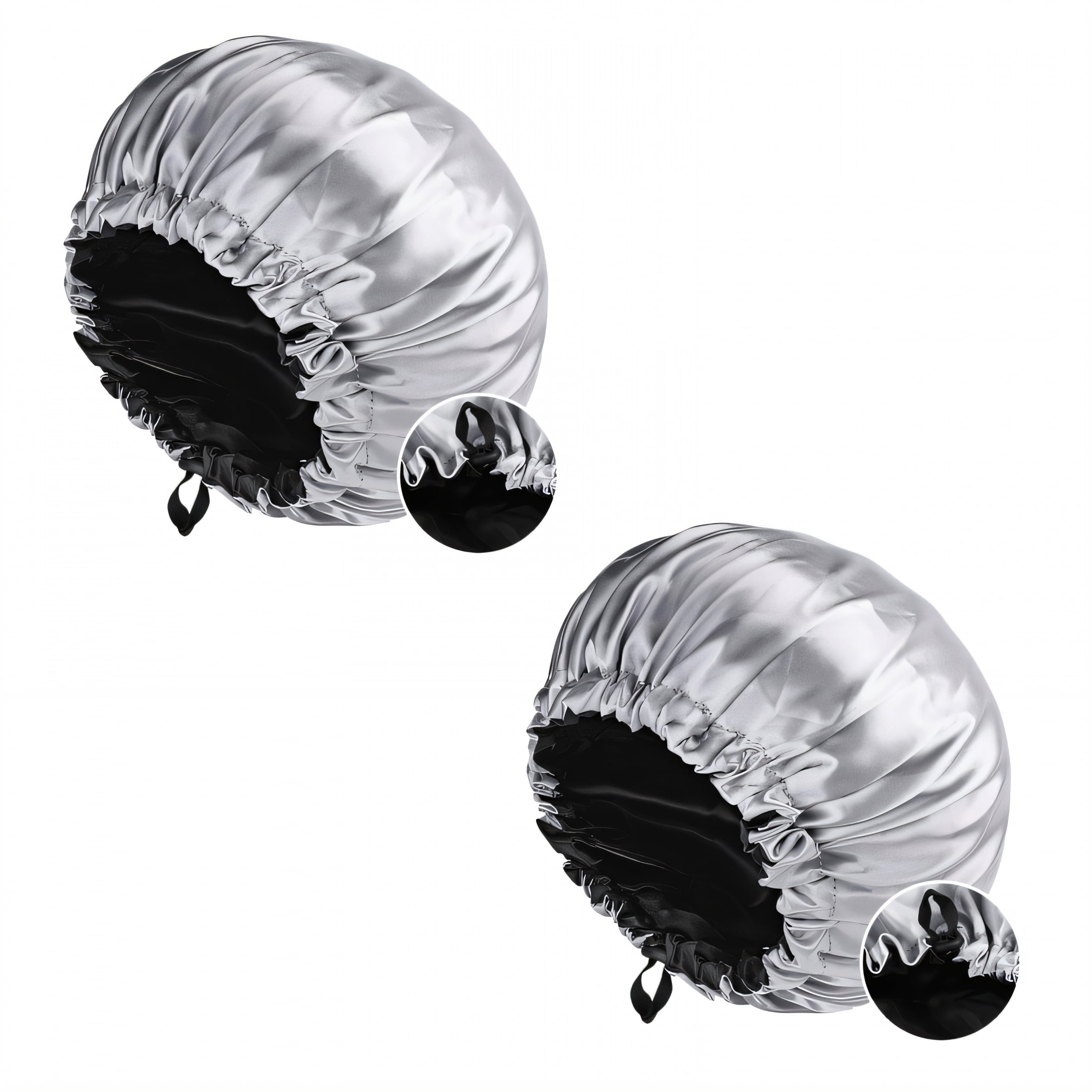 TELOLY 2Pcs Silk Bonnet for Sleeping,Thin and Space-Saving Hair Bonnet ...