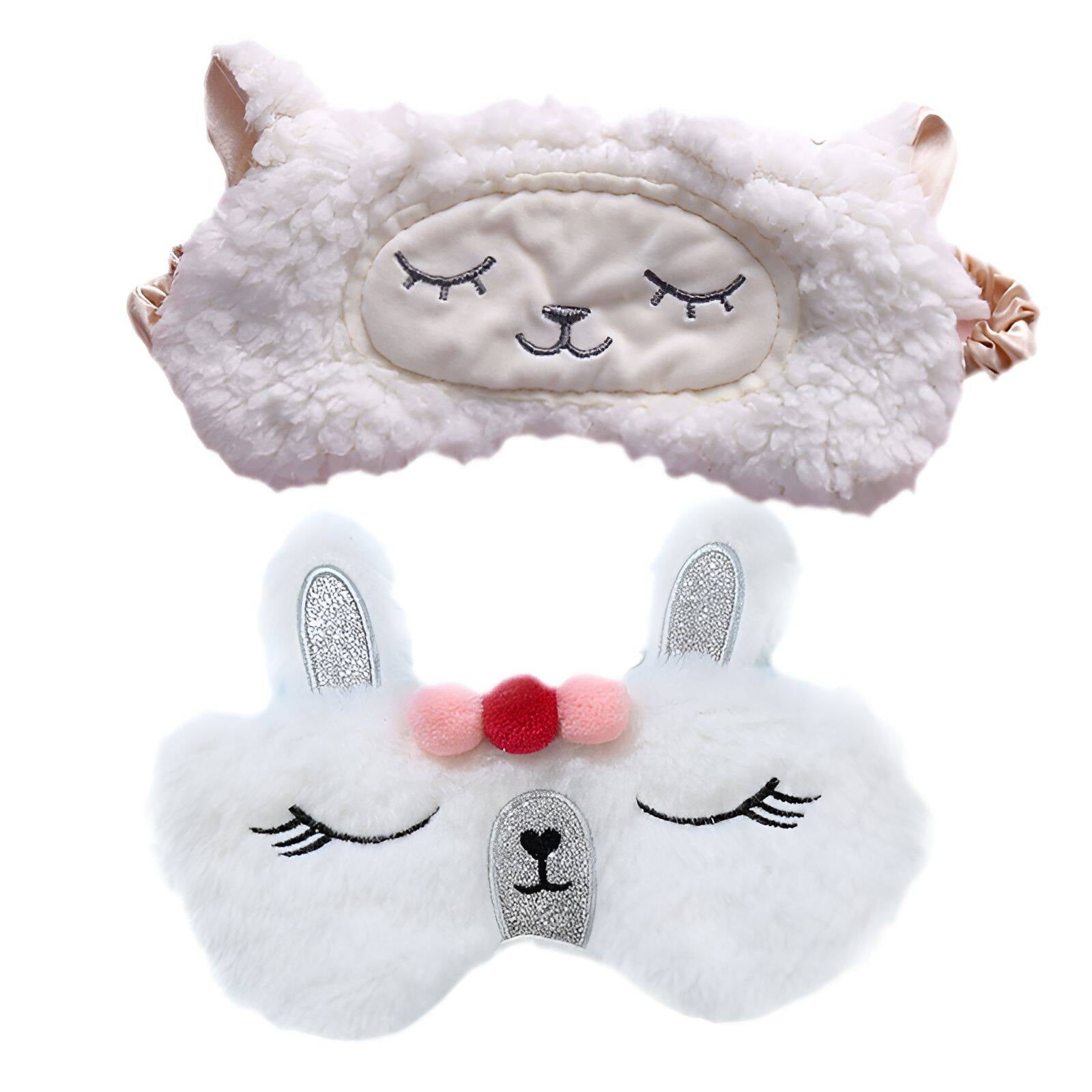 TELOLY 2Pcs Sleep Mask for Kids,7.87*3.94"Sleeping Mask for Women,Plush ...