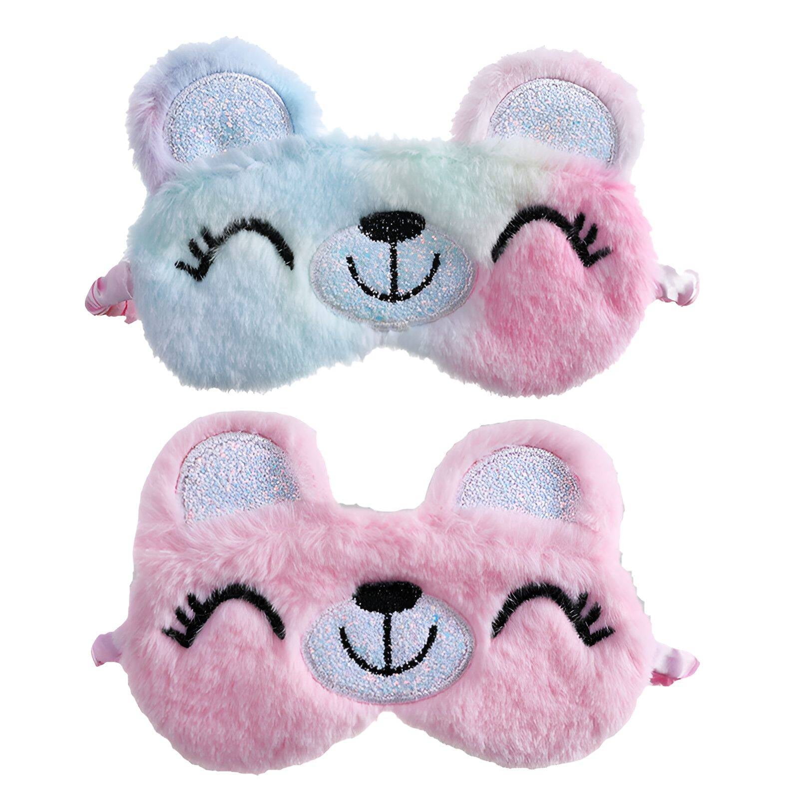 TELOLY 2Pcs Sleeping Eye Mask,7.87*3.94"Eye Mask for Sleeping,Plush ...