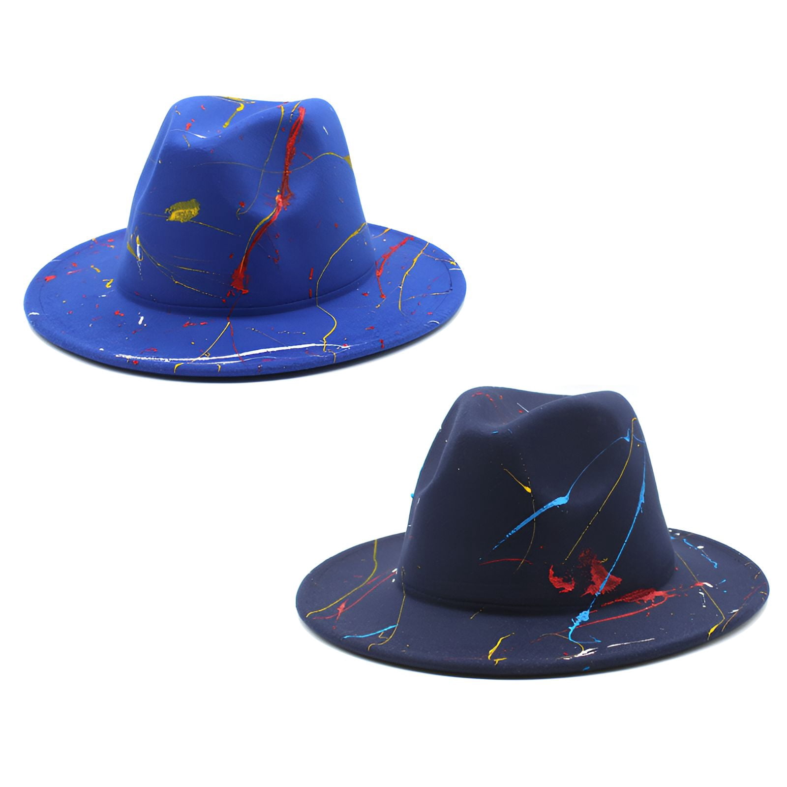 TELOLY 2Pcs Womens Hats,Colorful Graffiti Design Mens Hat,Retro Fashion ...