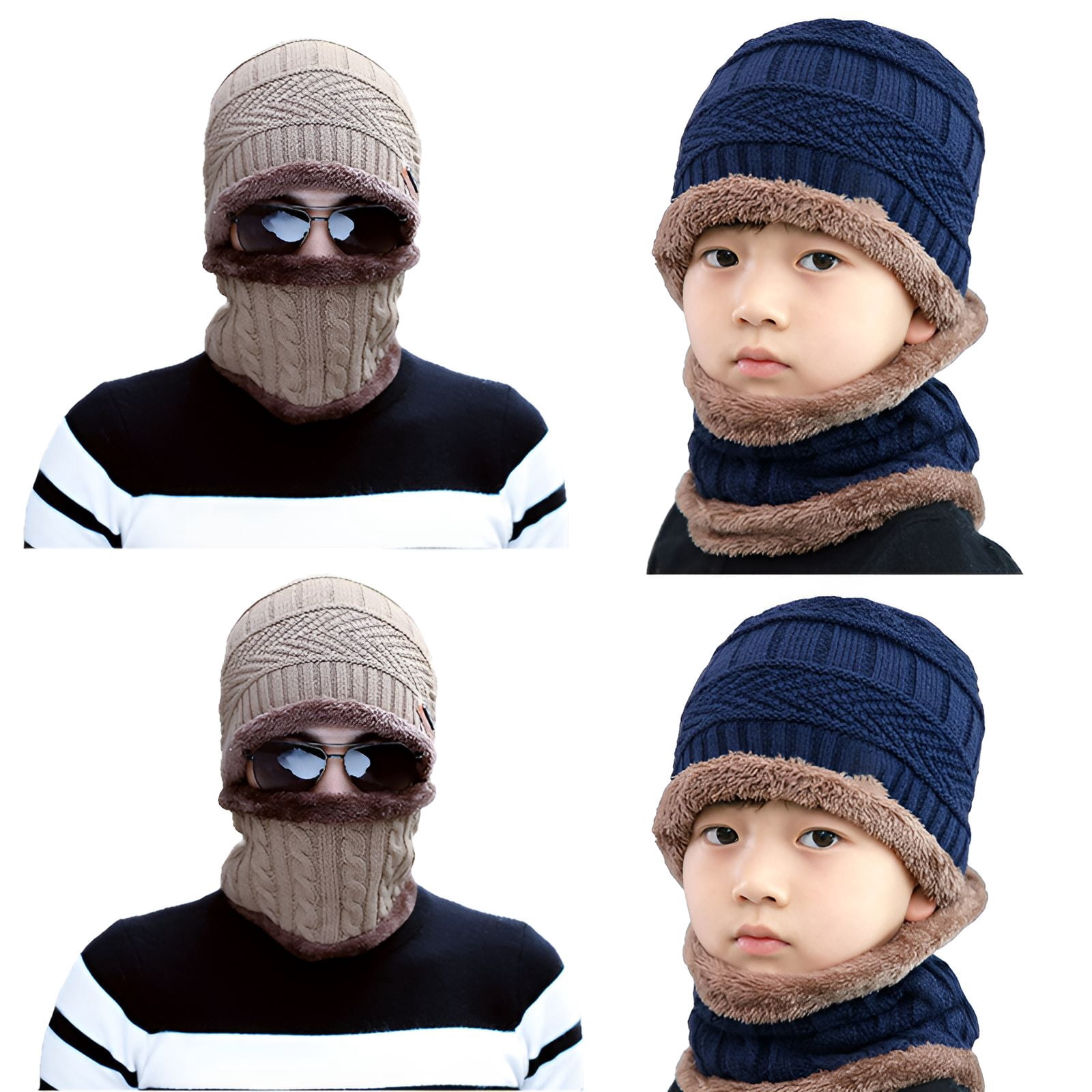 TELOLY 2Pcs Womens Hats,Perfect Neck Warmer Match Mens Hat,Unique Soft ...
