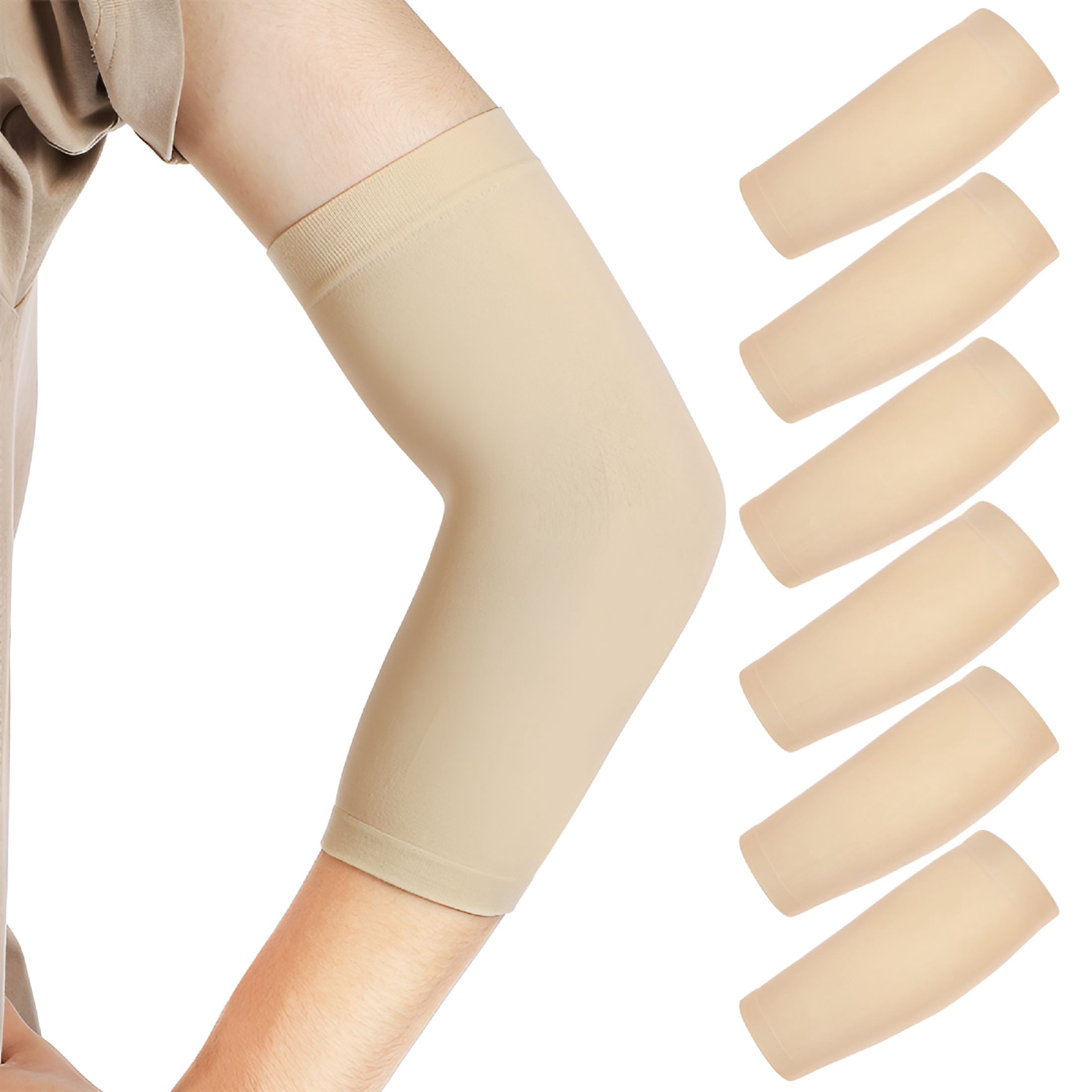 TELOLY 3 Pairs Forearm Sleeves Upper Arm Cover Elbow Sleeve Sports ...