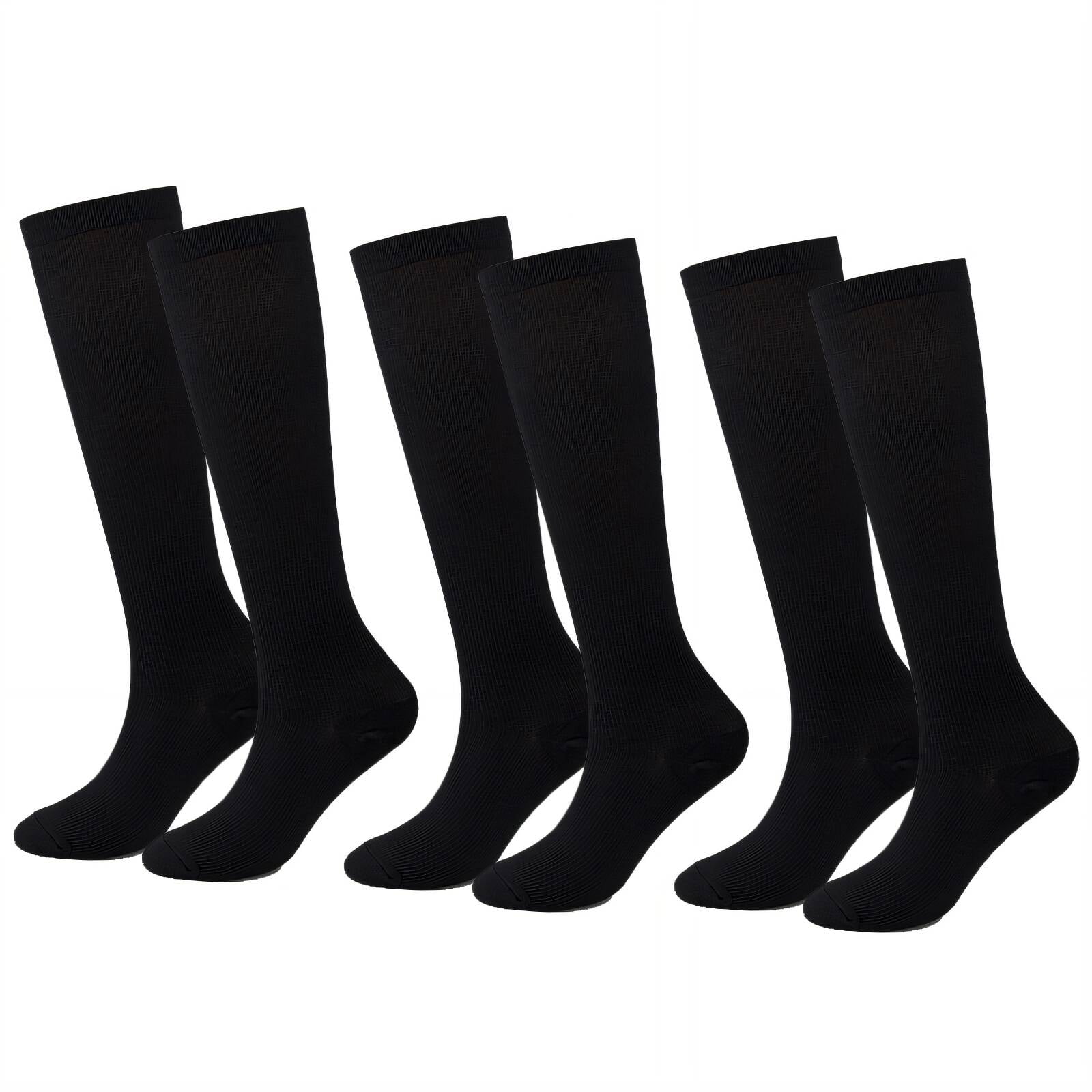 TELOLY 3 Pairs Open Toe Compression Socks,Knitted Jacquard Compression ...