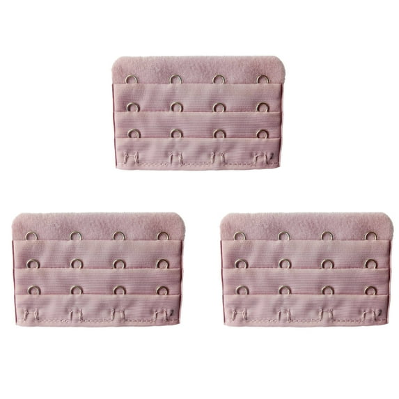 TELOLY 3 Pcs Bra Extender,2" Three-Row and Four-Fasteners Bra Back ...