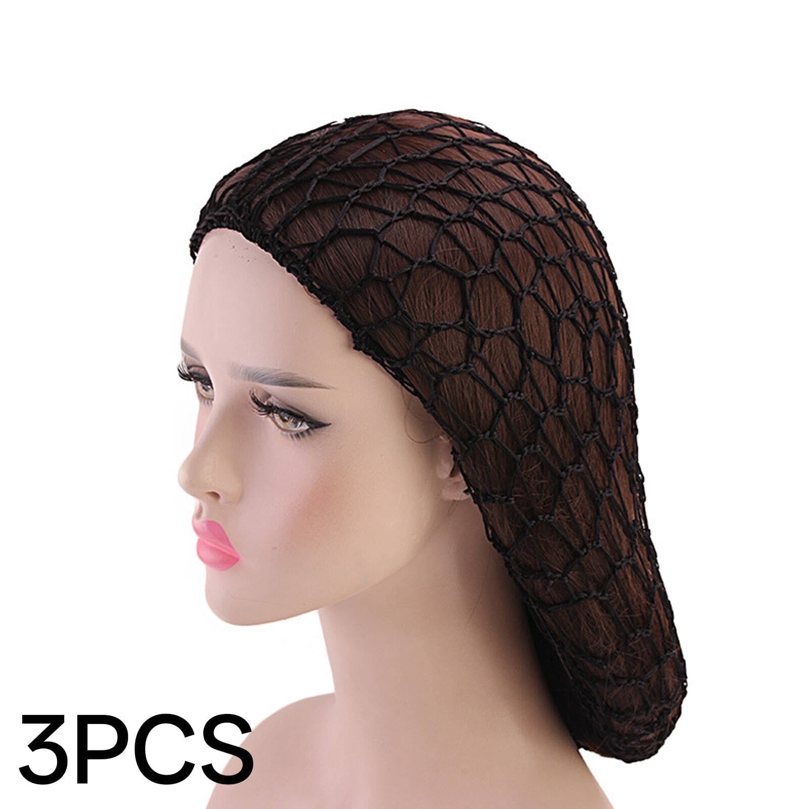 TELOLY 3 Pcs Hair Net Stretchy Fit Hair Nets for Women Handcrafted ...