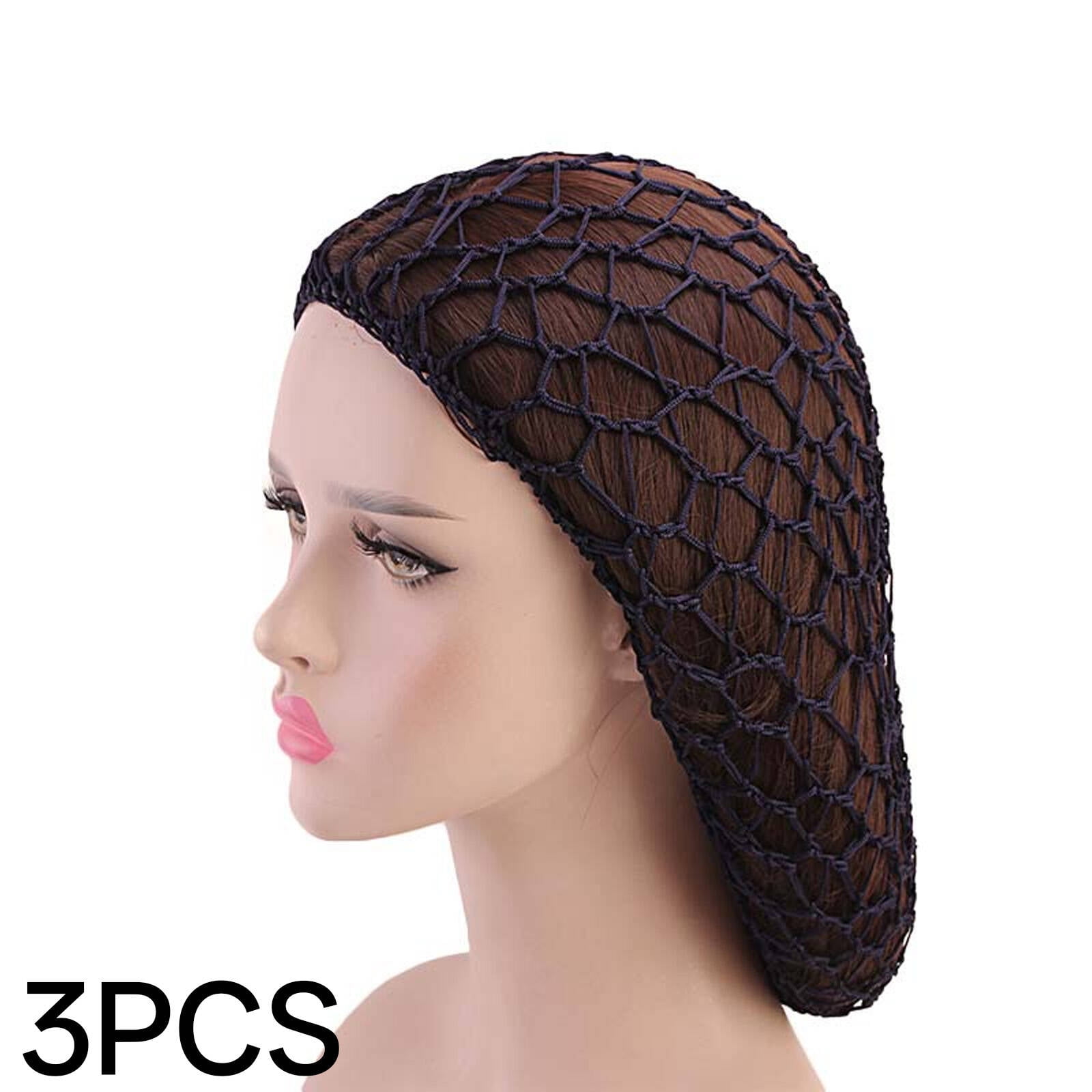 TELOLY 3 Pcs Hair Net Unique and Stylish Hair Nets for Women Crochet ...