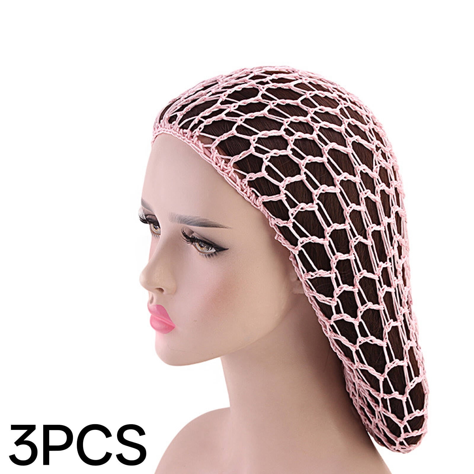 TELOLY 3 Pcs Hair Net Unique and Stylish Hair Nets for Women Crochet ...