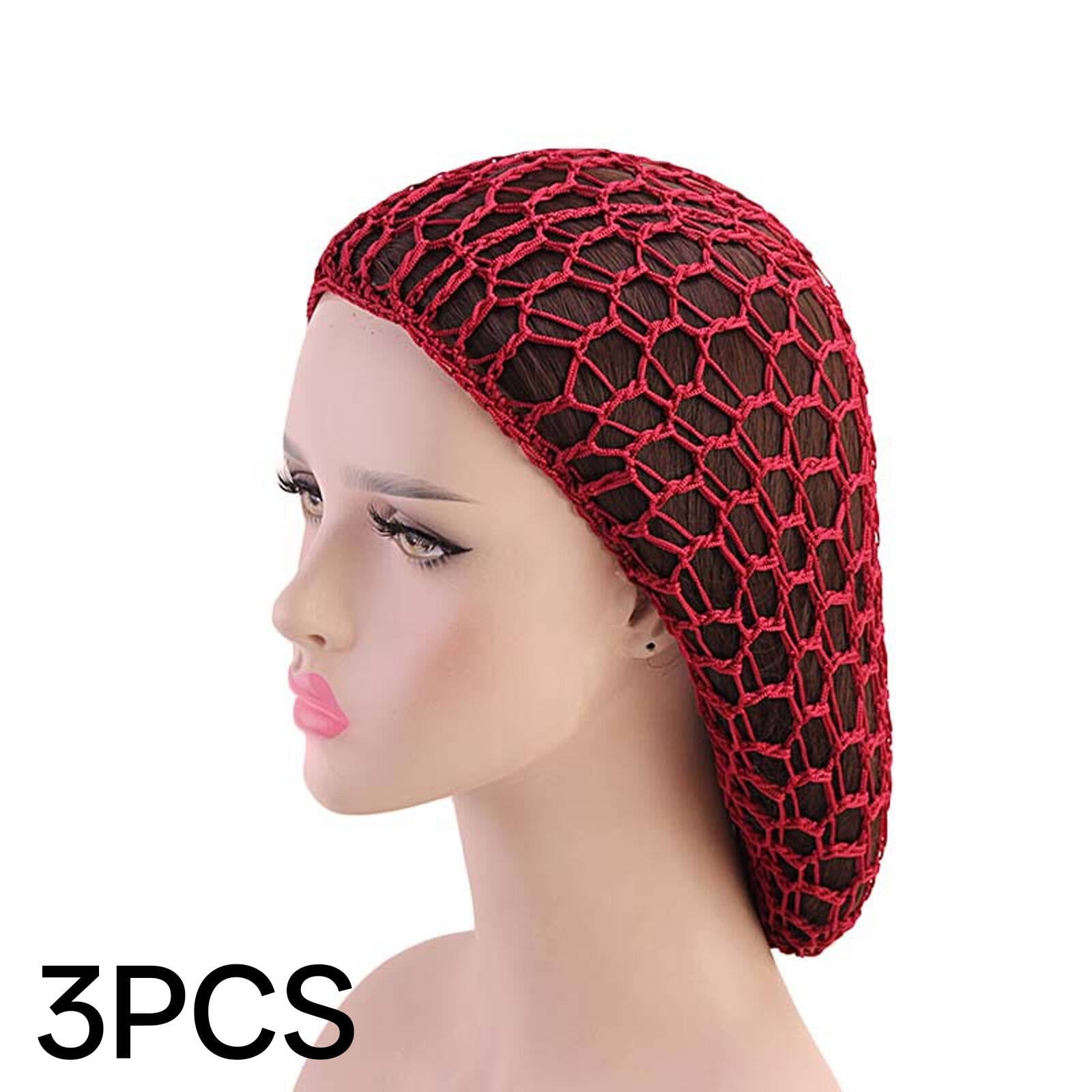 TELOLY 3 Pcs Hair Net Unique and Stylish Hair Nets for Women Crochet ...