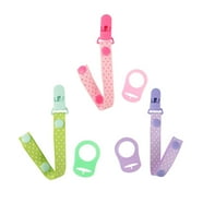 TELOLY 2 Pcs Pacifier Clip Double-Sided Pattern Pacifier Holder ...