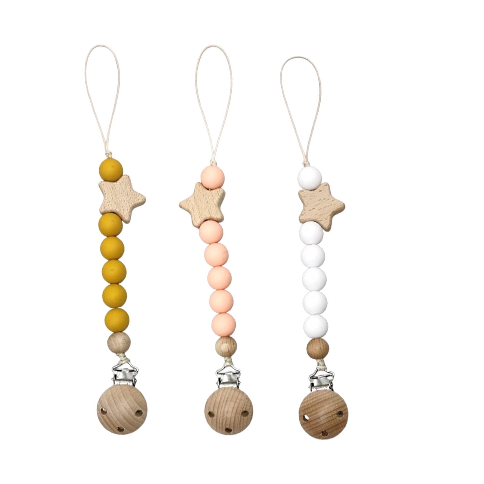 TELOLY 3 Pcs Pacifier Clip Non-Toxic Safe Ingredients Pacifier Case ...