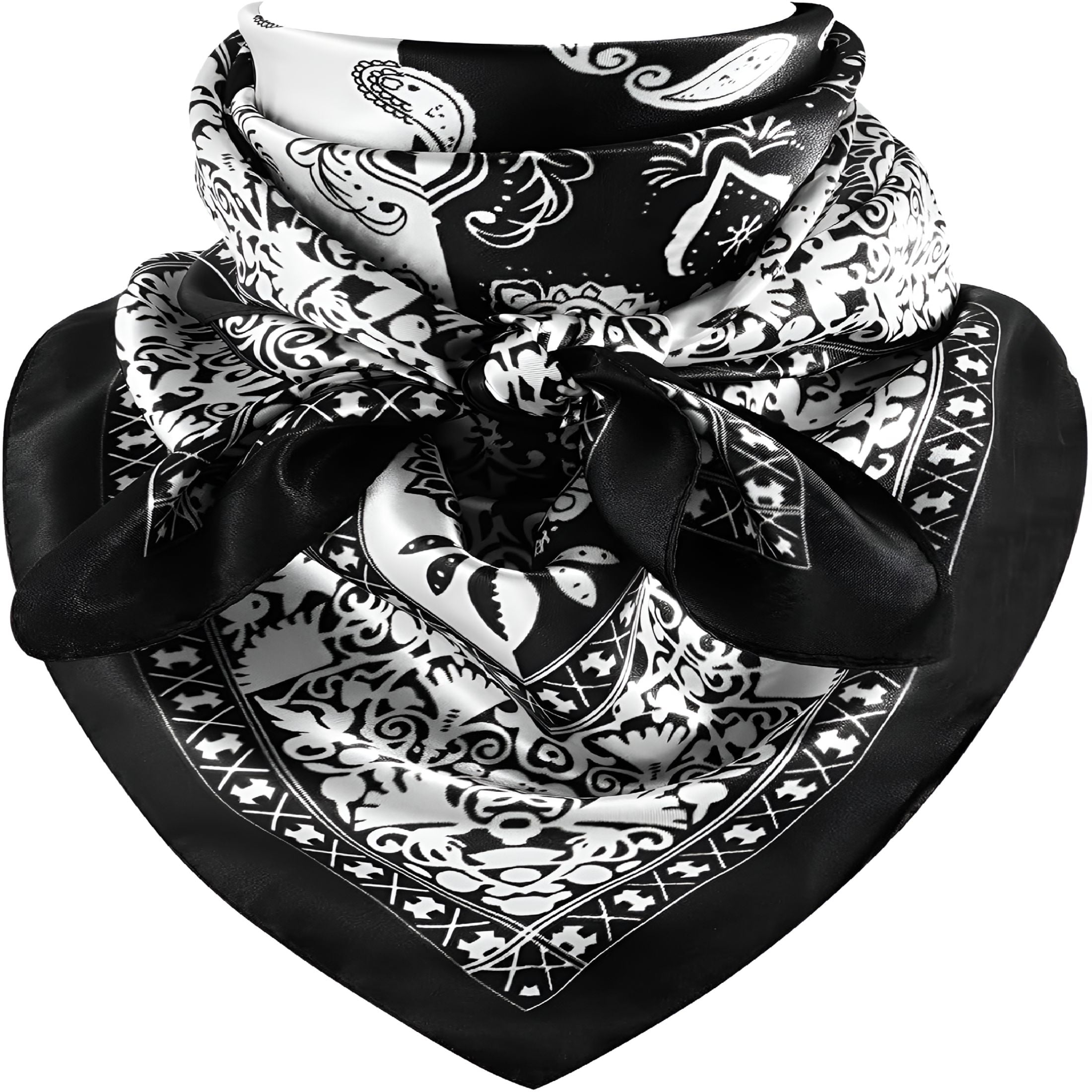 TELOLY 35 Inch Wild Rag Cowboy Scarves for Men, Large Rancher ...