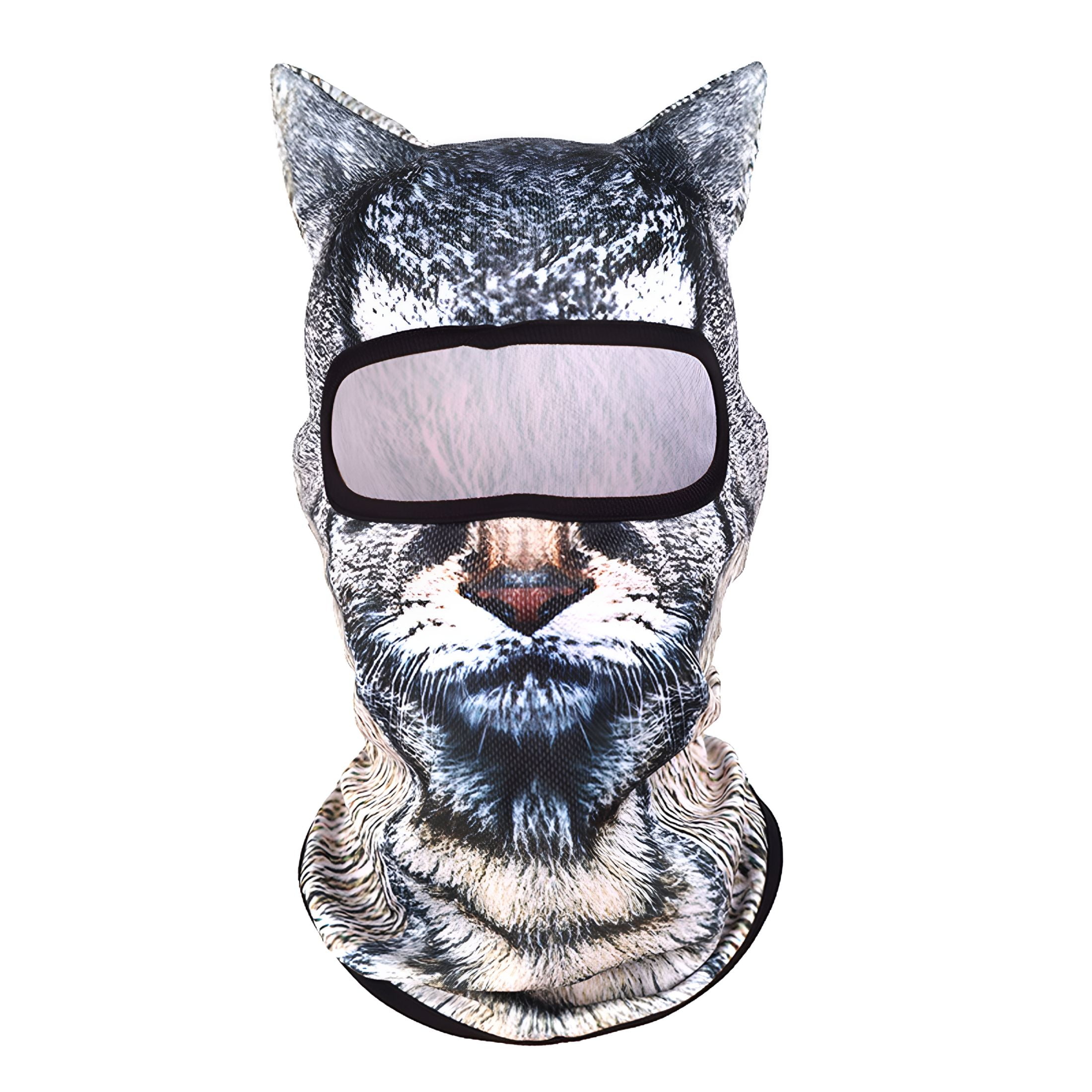 TELOLY 3D Cat Ski Balaclava Face Mask with Ears, Cat Ski Mask with Ears ...