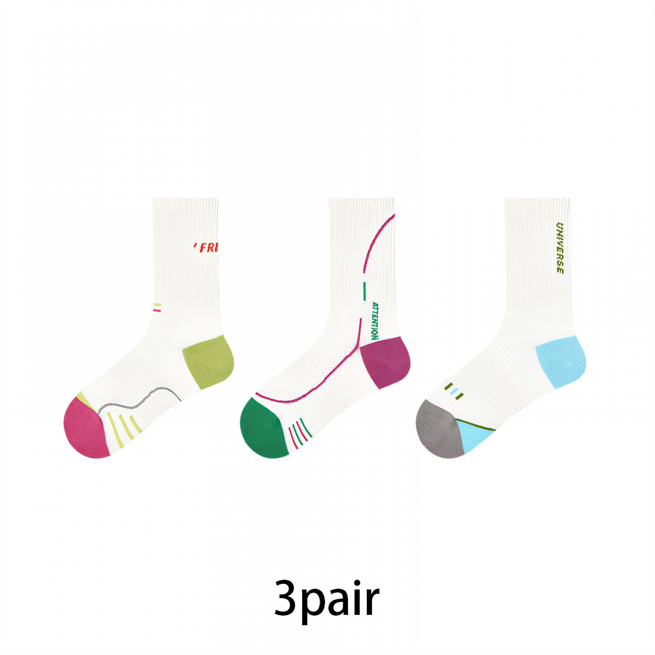 TELOLY 3Pack Cotton Socks for Women,Pressure Free Instep Socks Women ...